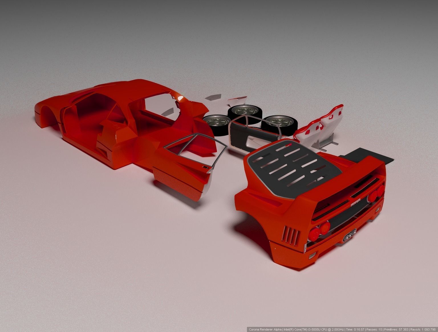 Ferrari F40 3D model 3D printable | CGTrader