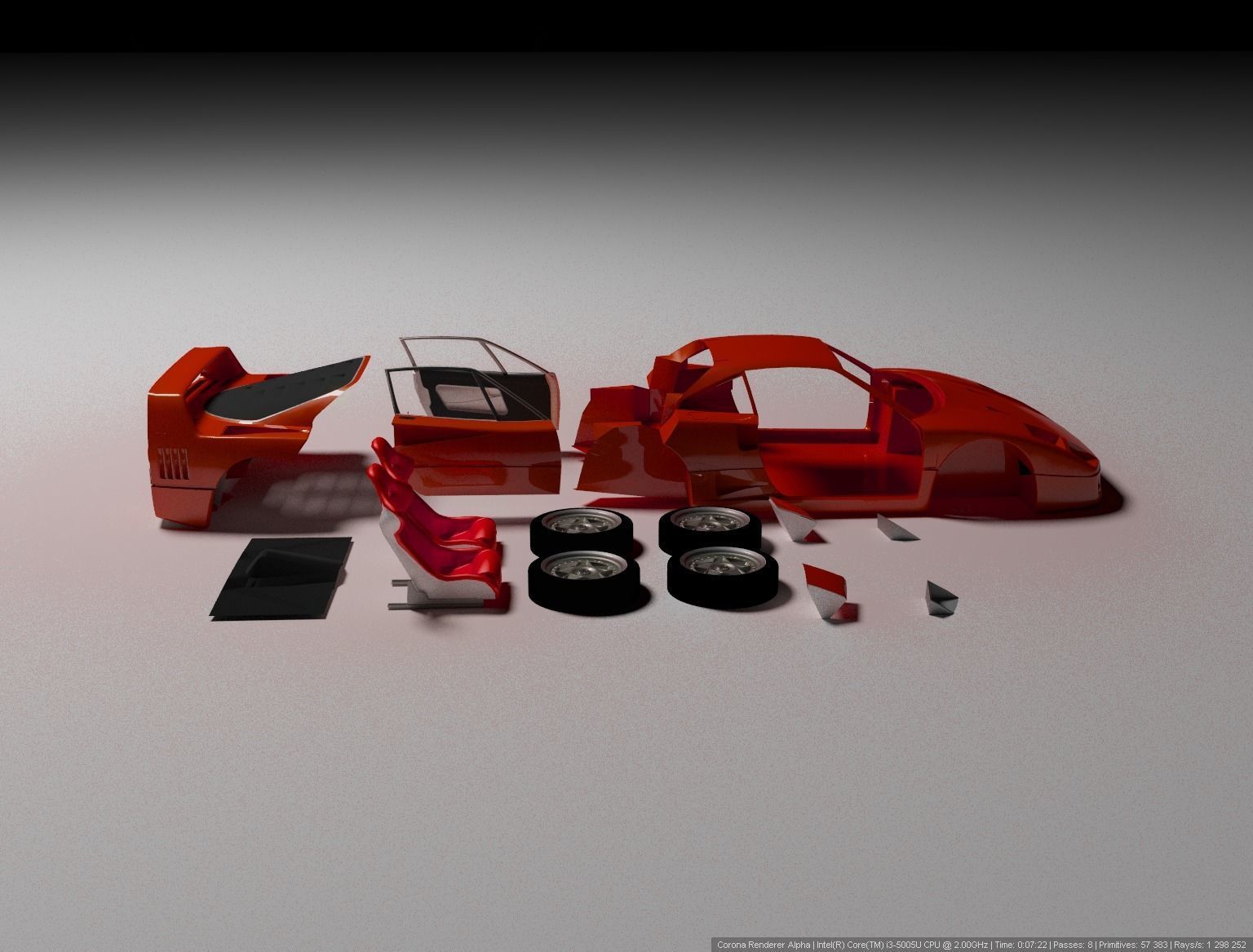 Ferrari F40 3D model 3D printable | CGTrader