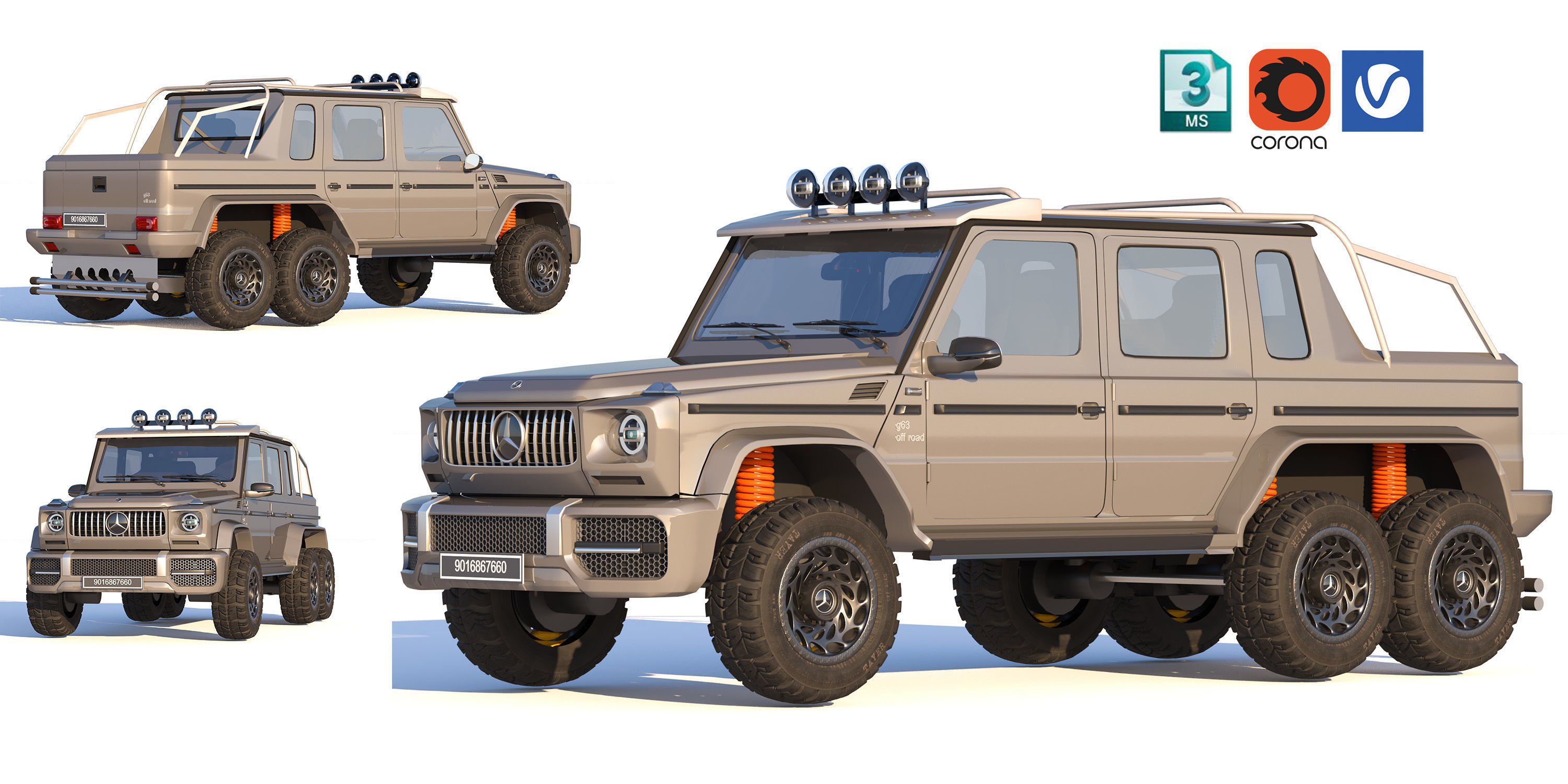 OFF ROAD BENZ G63 3D model | CGTrader