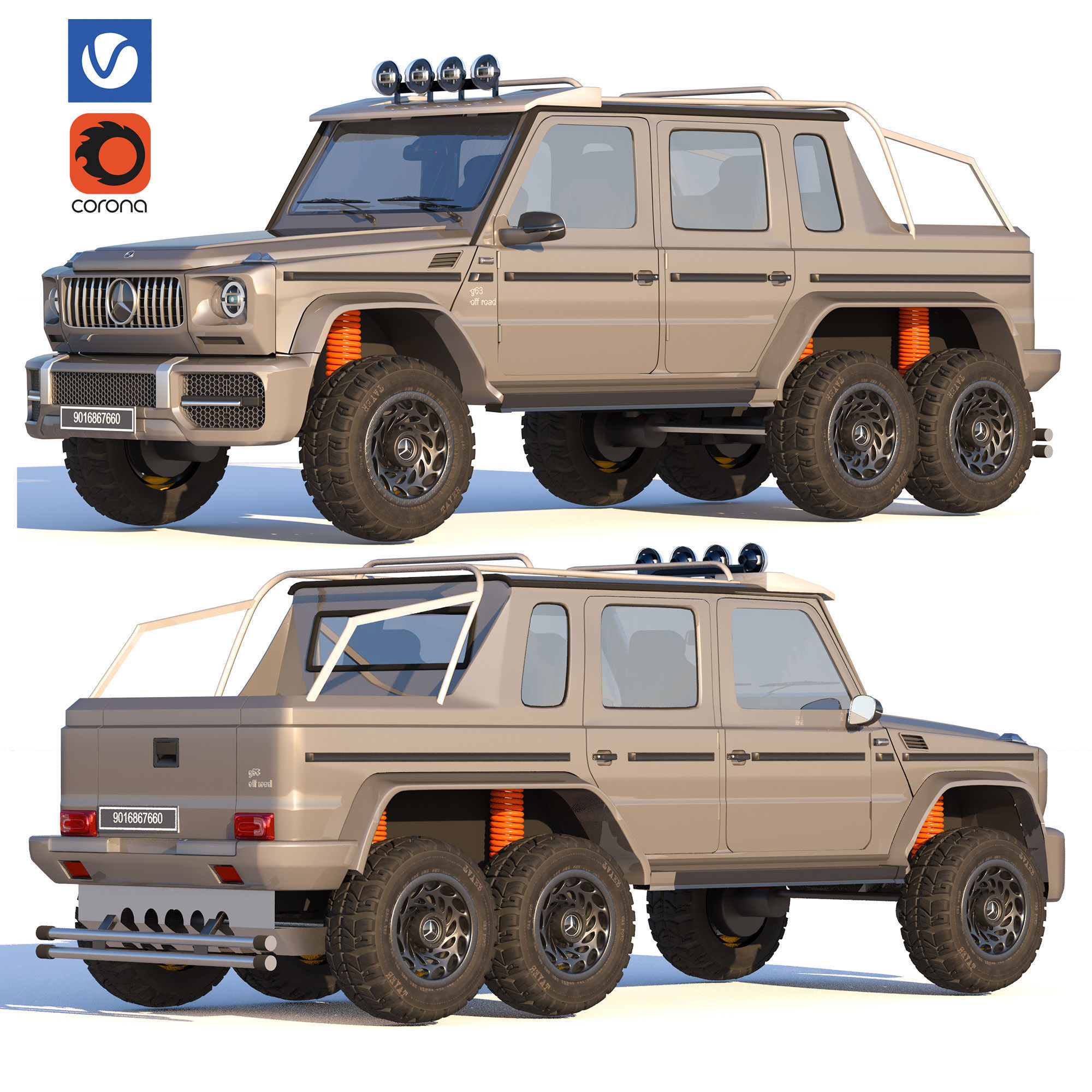 OFF ROAD BENZ G63 3D model | CGTrader