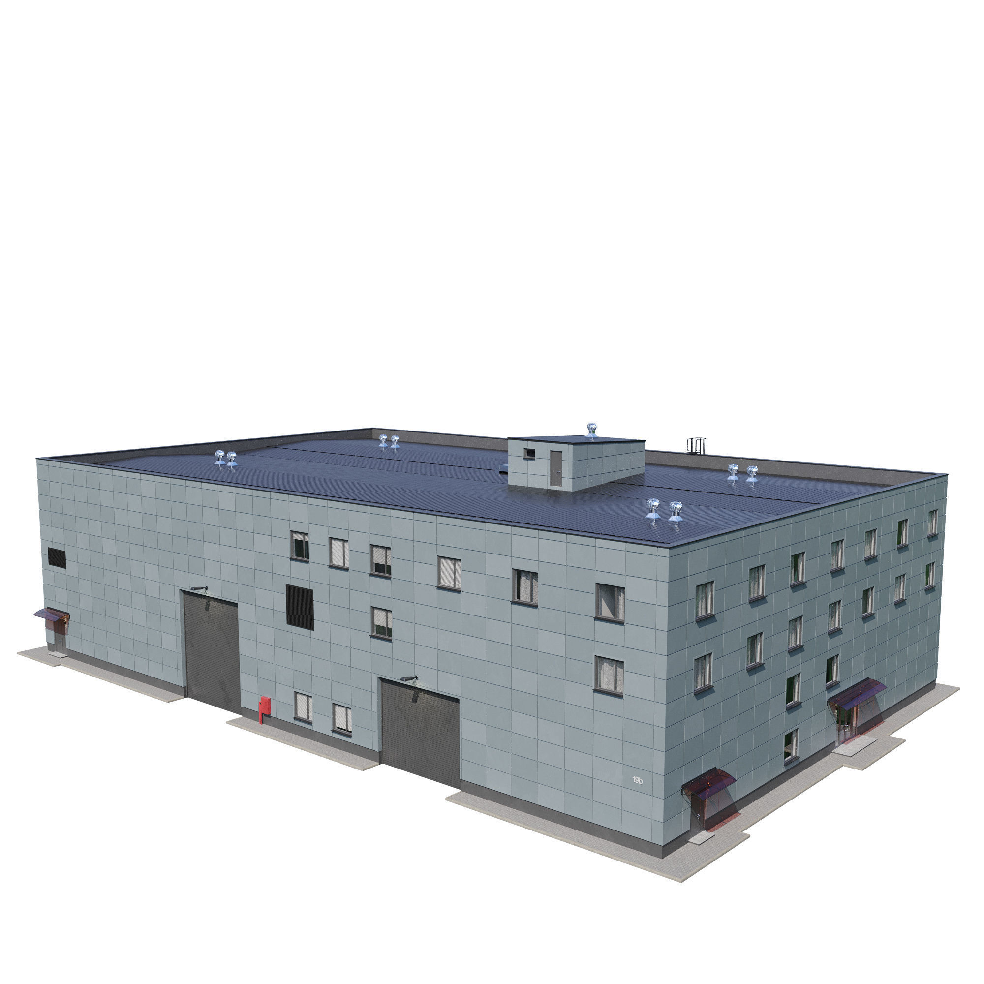 Factory building V3 3D model | CGTrader