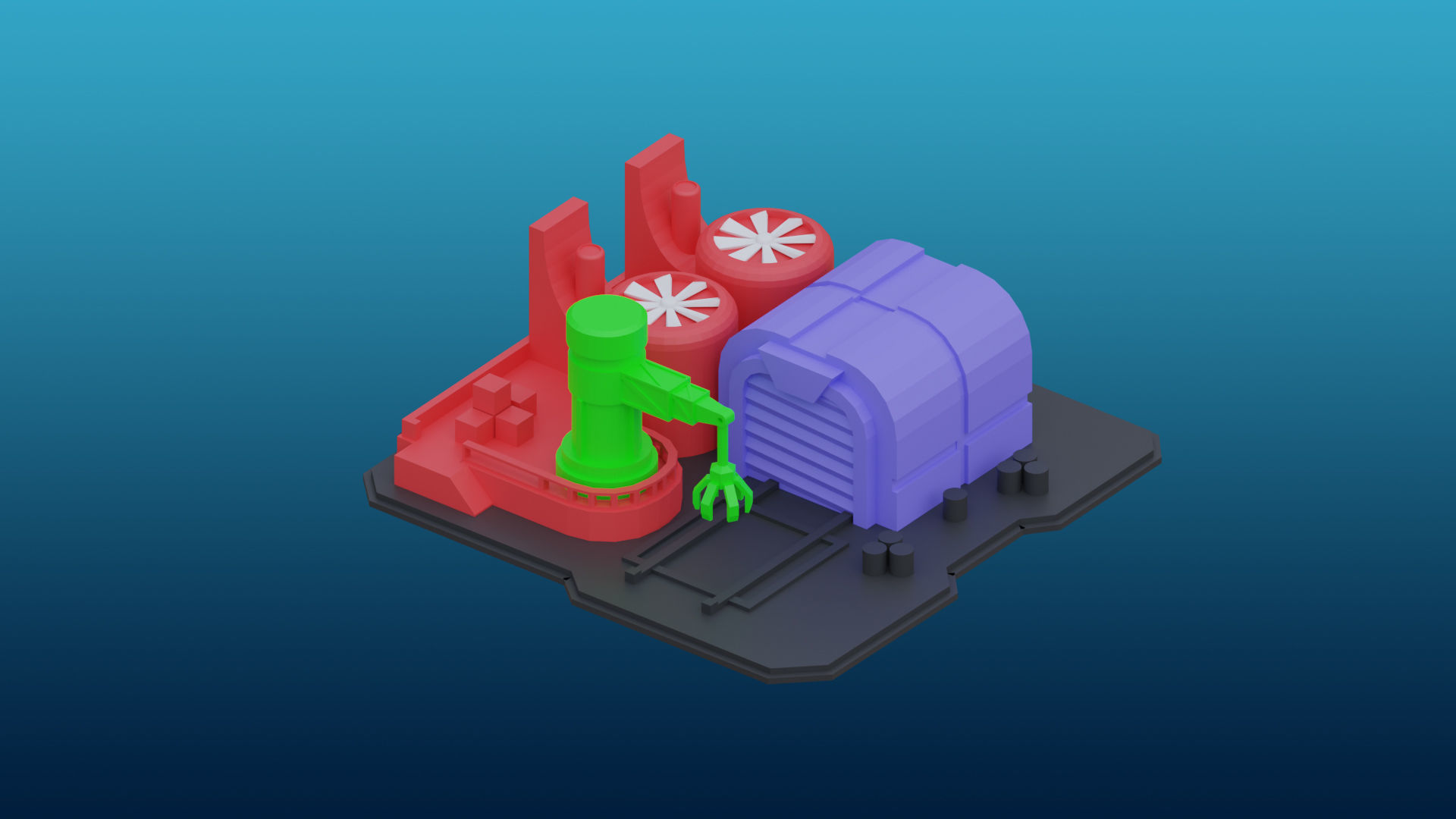 Construction yard Red Alert 2 free 3D model 3D printable | CGTrader