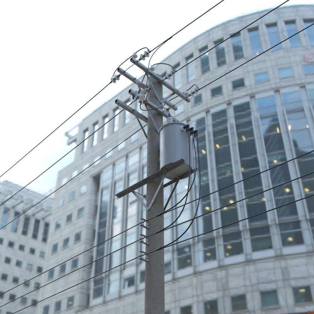 3D model Utility Pole VR / AR / low-poly | CGTrader