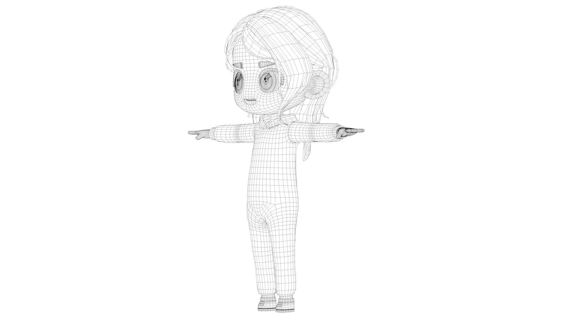 cartoon girl little girl kid cute ip c4d 3D model | CGTrader