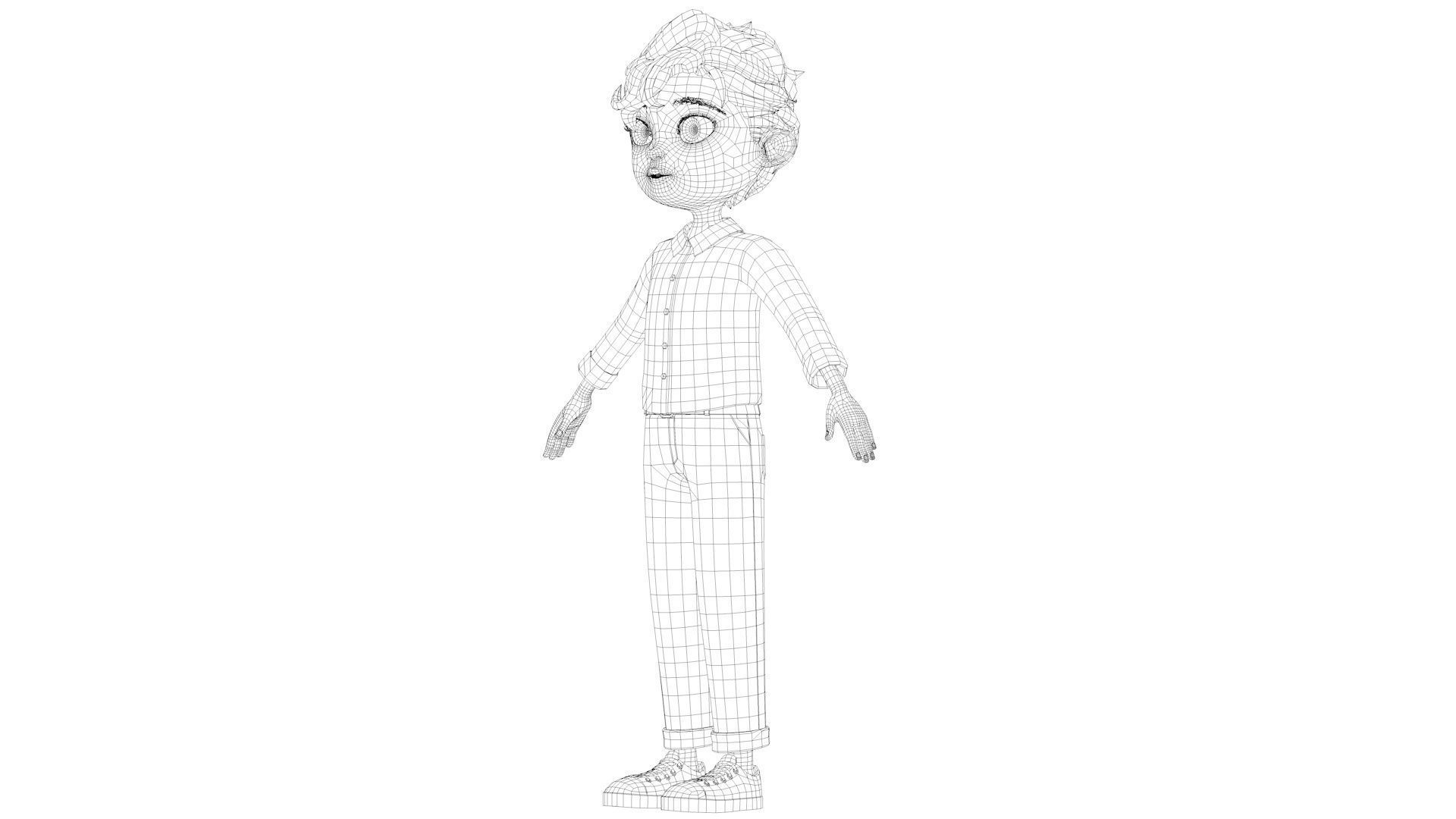 cartoon boy teenager youth hit worker kid ip c4d 3D model | CGTrader