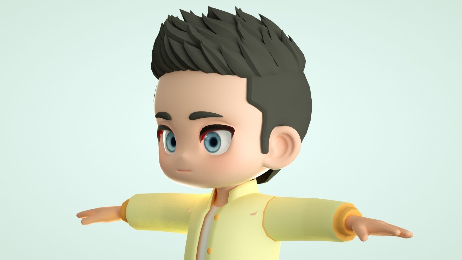 cartoon boy man teenager youth kid student bad apprentice ip c4d 3D ...