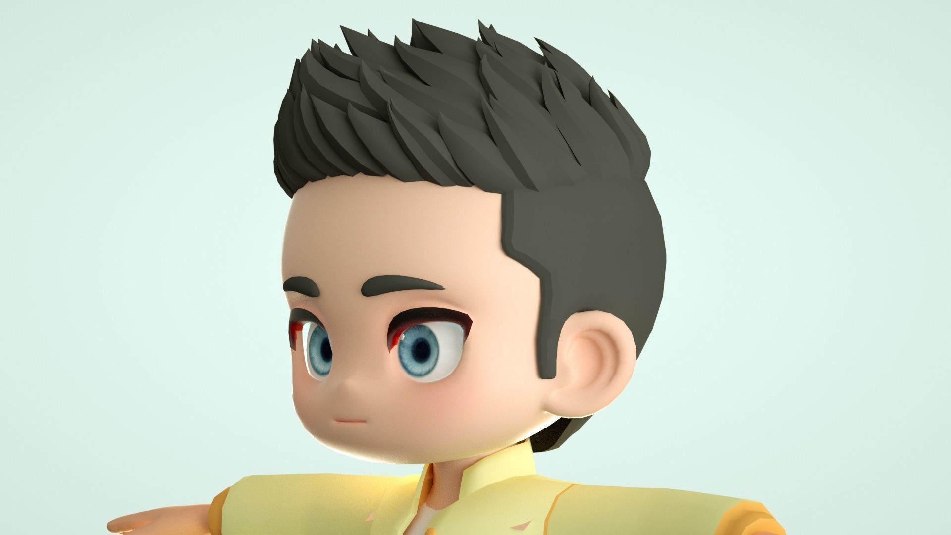cartoon boy man teenager youth kid student bad apprentice ip c4d 3D ...
