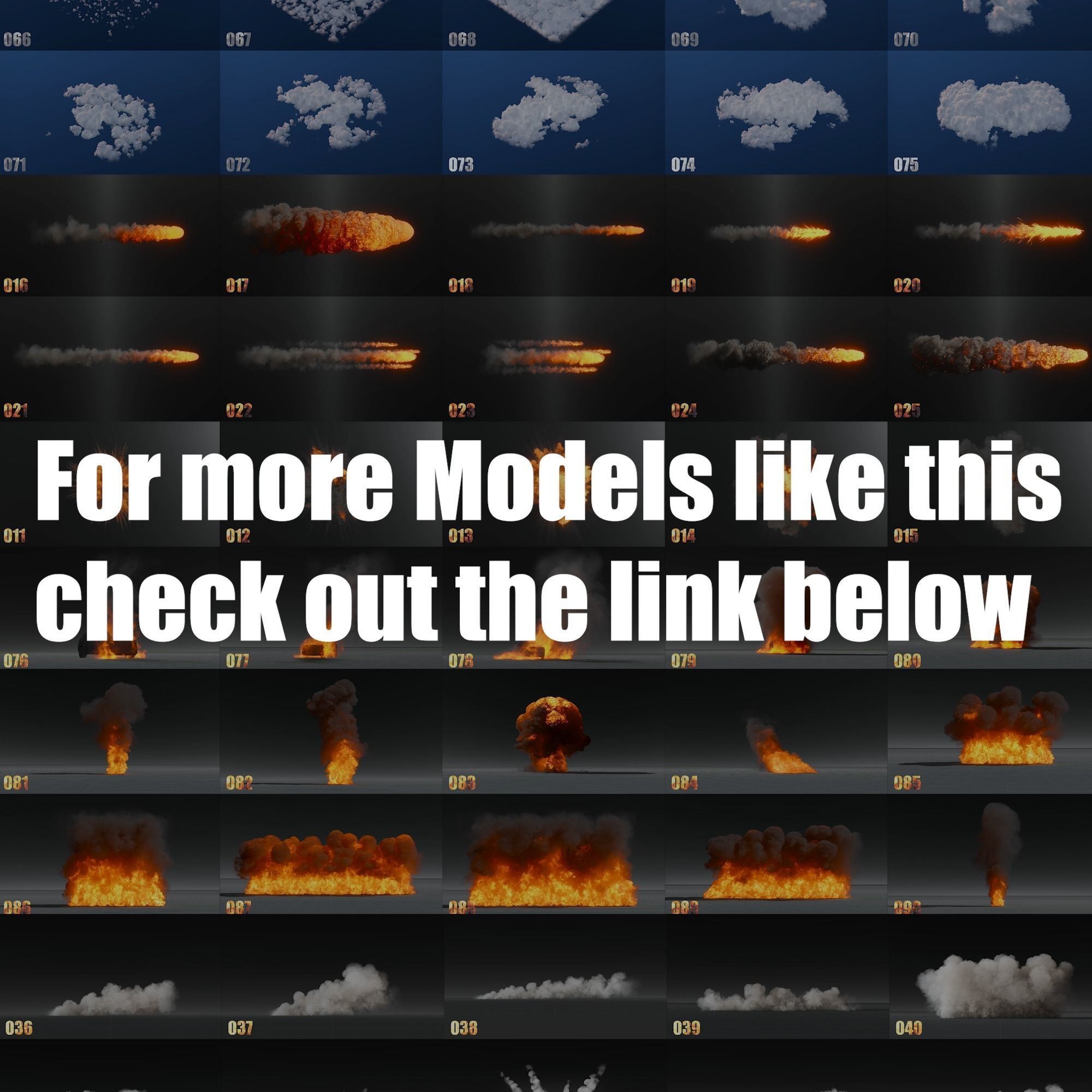 Low Poly Explosion 3D model | CGTrader