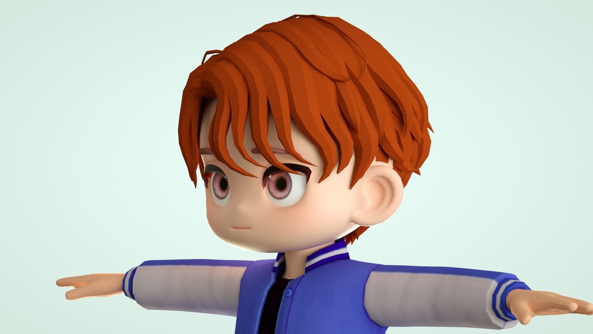 cartoon boy teenager youth student c4d ip 3D model | CGTrader