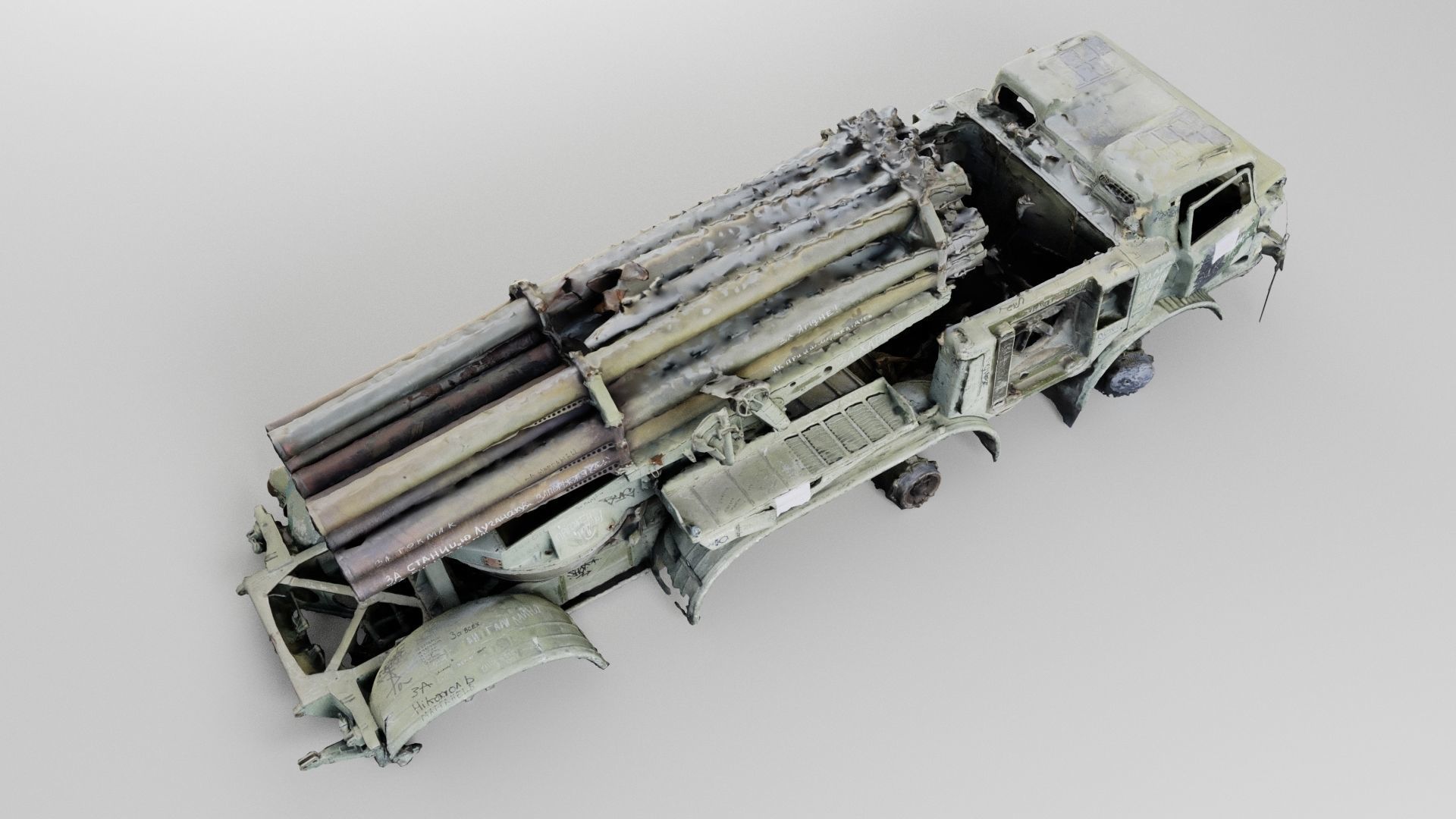 BM-27 Uragan 9P140 Hurricane multiple rocket launcher 3D model | CGTrader