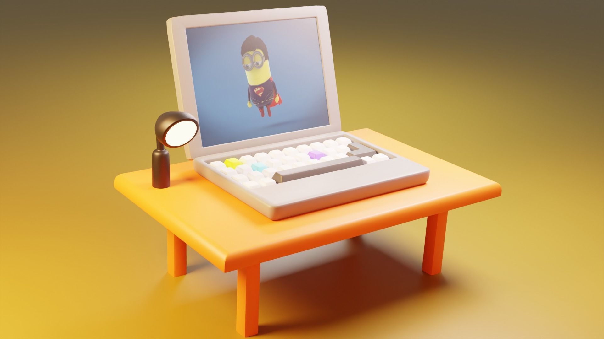 3D model 3d Low poly laptop animation VR / AR / low-poly | CGTrader