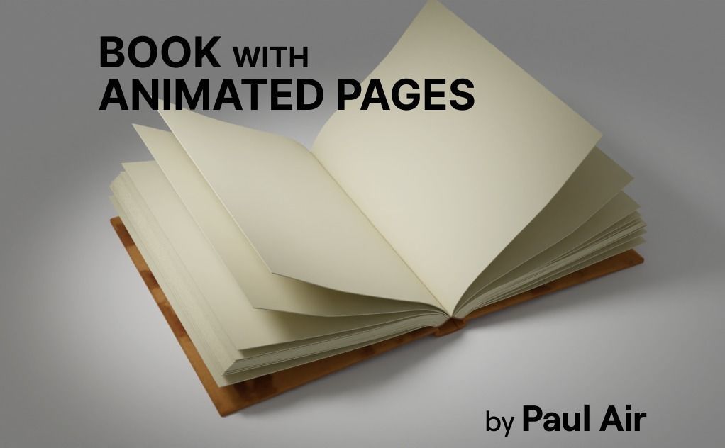 3D model Book with rigged and animated pages - 3D model VR / AR / low ...