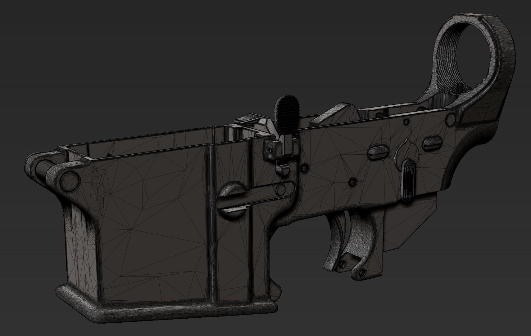 M4A1 - AR-15 - receiver lower - HIGHPOLY - NATO 3D model | CGTrader
