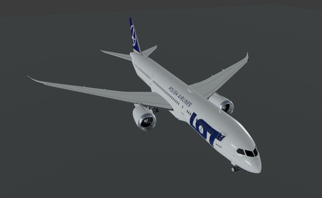 3D model LOT Polish airlines Boeing 787-9 dreamliner 3d model VR / AR ...