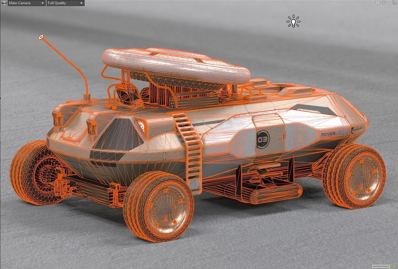 3D model Sci-fi Mars Rover PBR VR / AR / low-poly | CGTrader