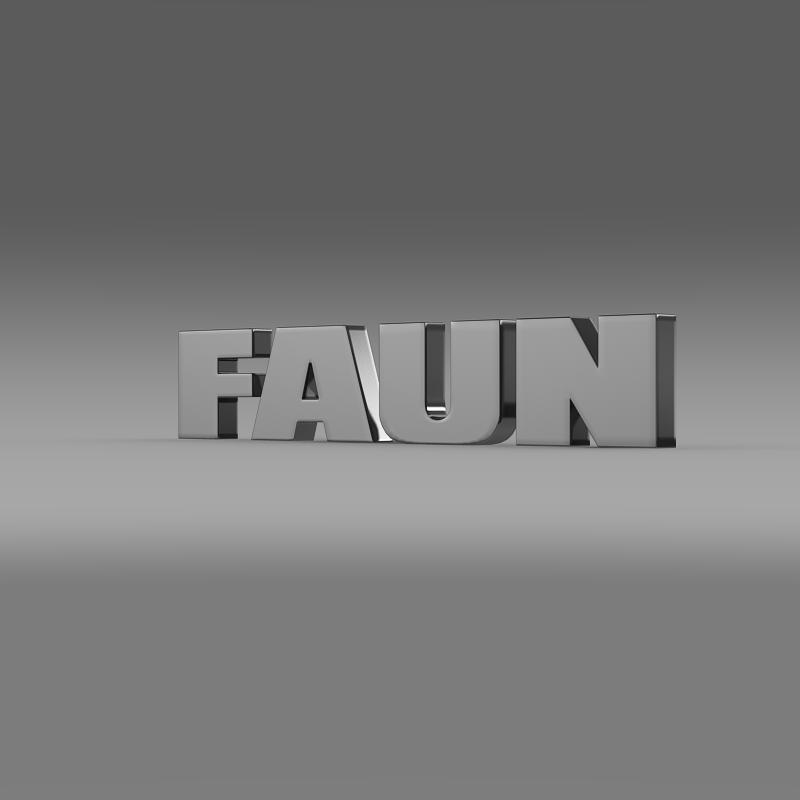 Faun Logo 3D model | CGTrader