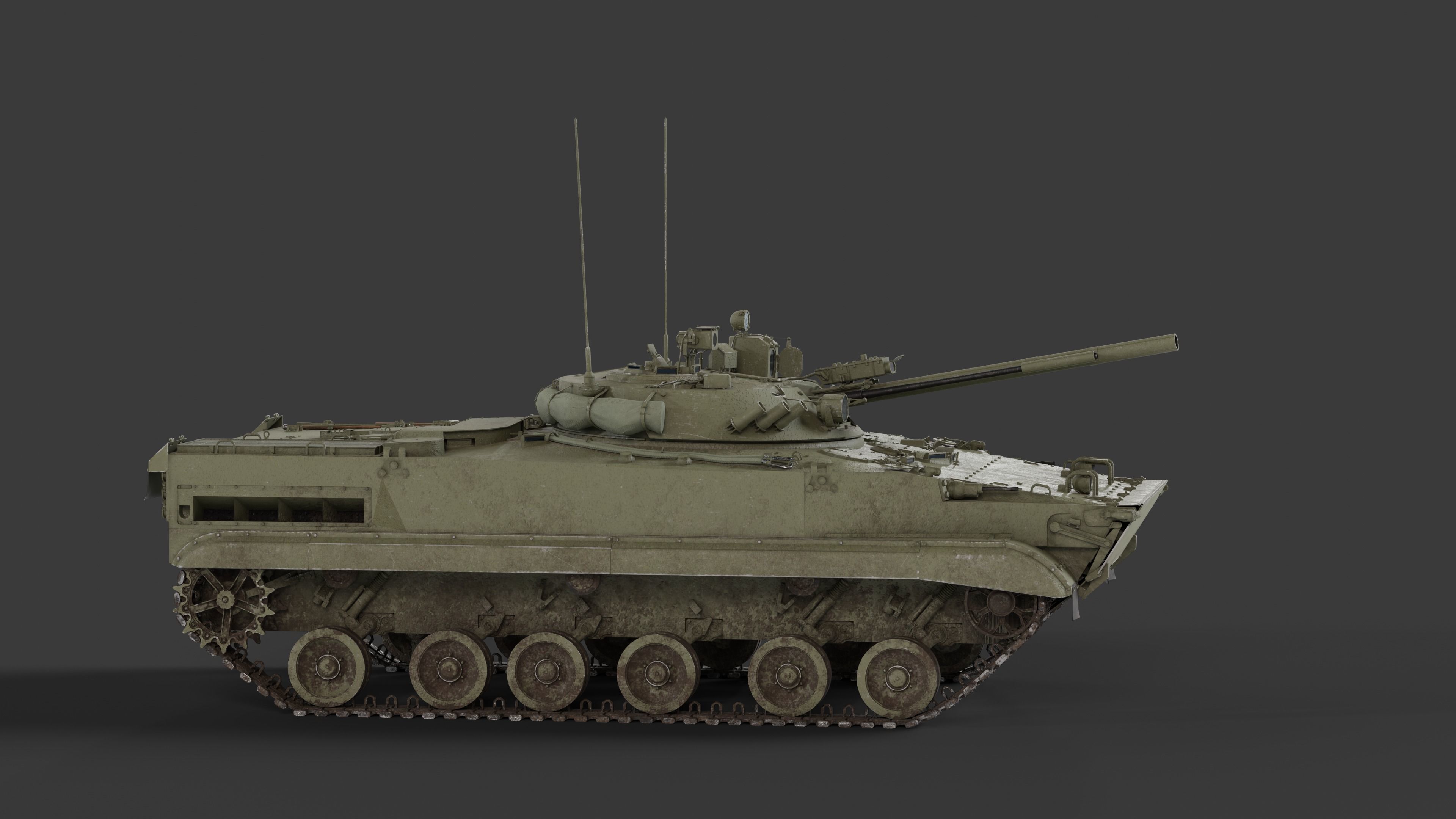 BMP-3 Russian IFV 3D model animated rigged | CGTrader