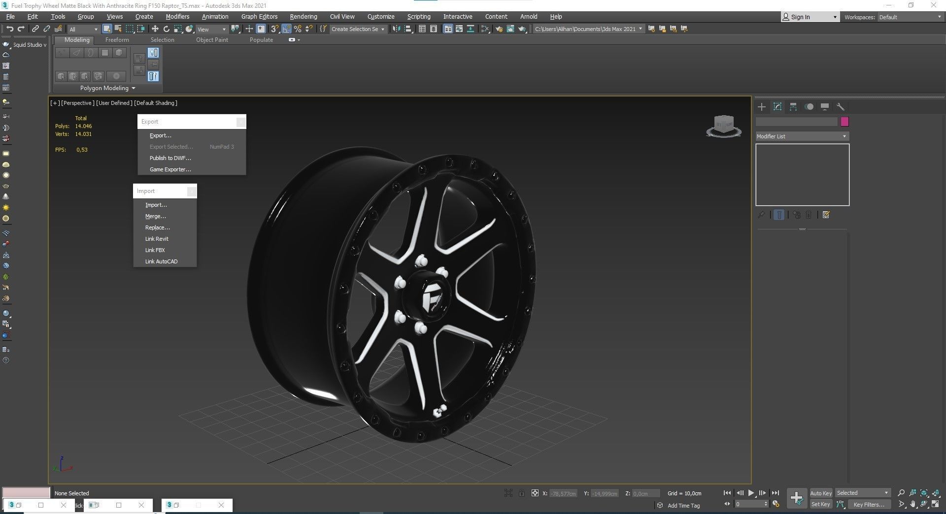 Fuel Ripper Wheel Gloss Black And Milled F150 Raptor 3D model | CGTrader