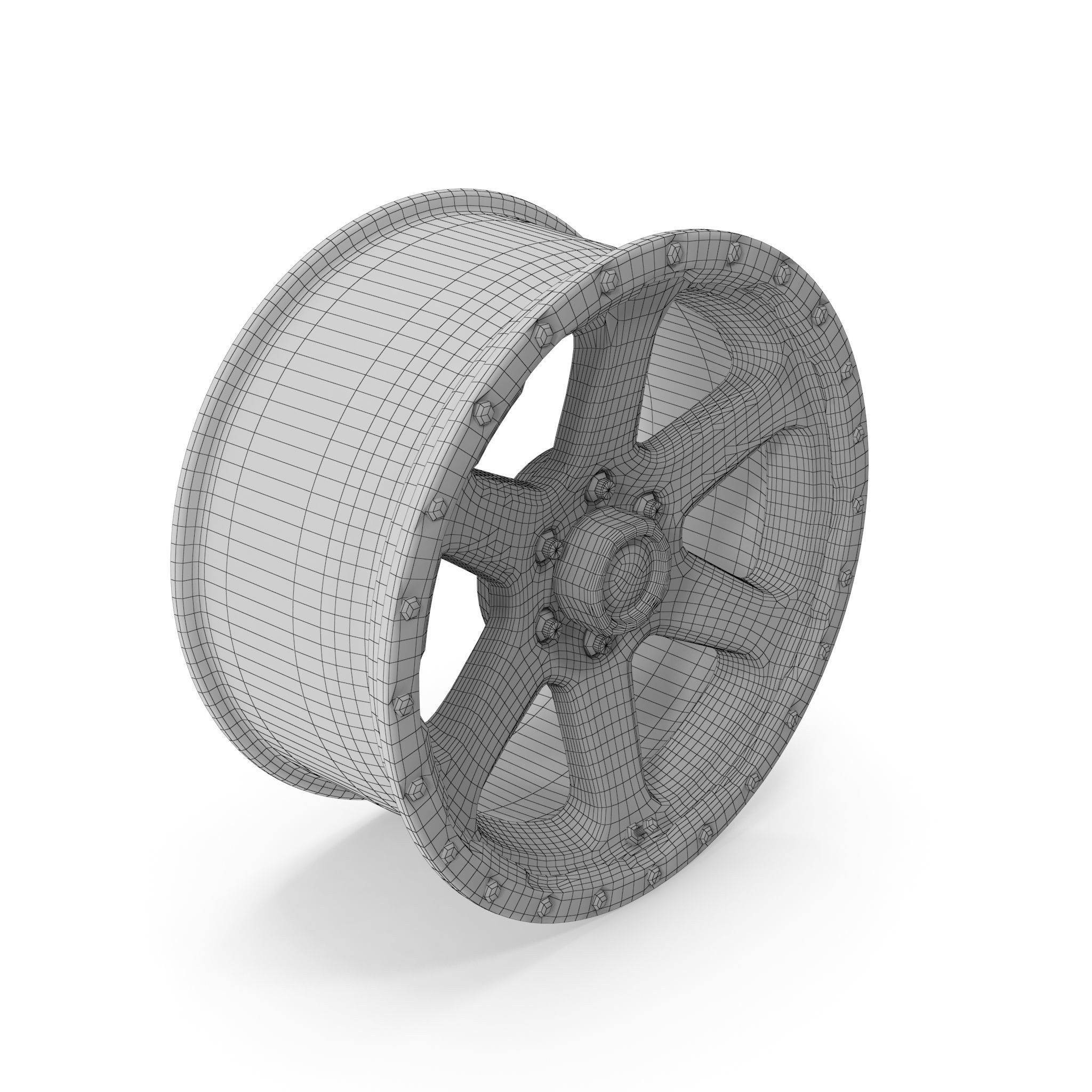 Fuel Ripper Wheel Gloss Black And Milled F150 Raptor 3D model | CGTrader