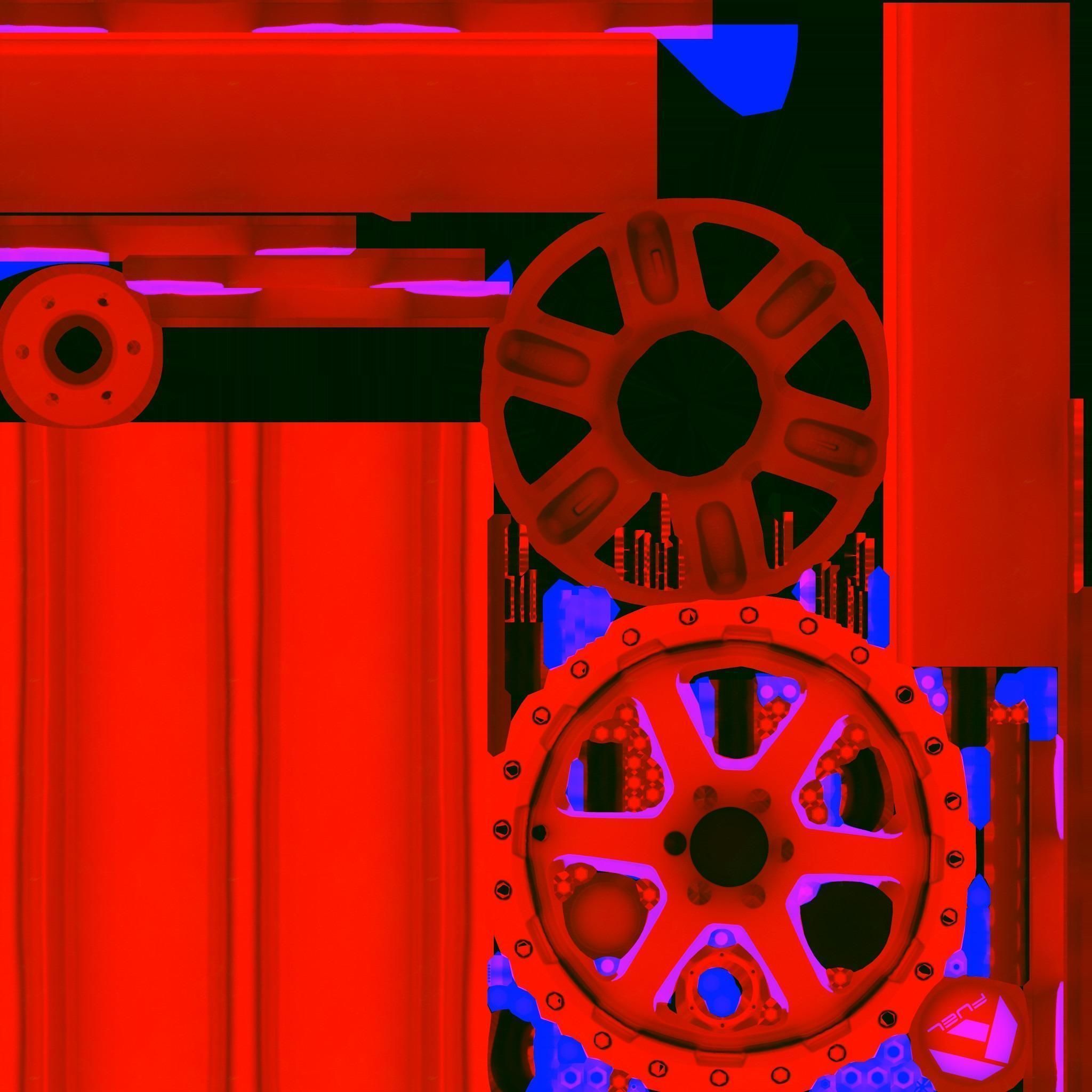 Fuel Ripper Wheel Gloss Black And Milled F150 Raptor 3D model | CGTrader