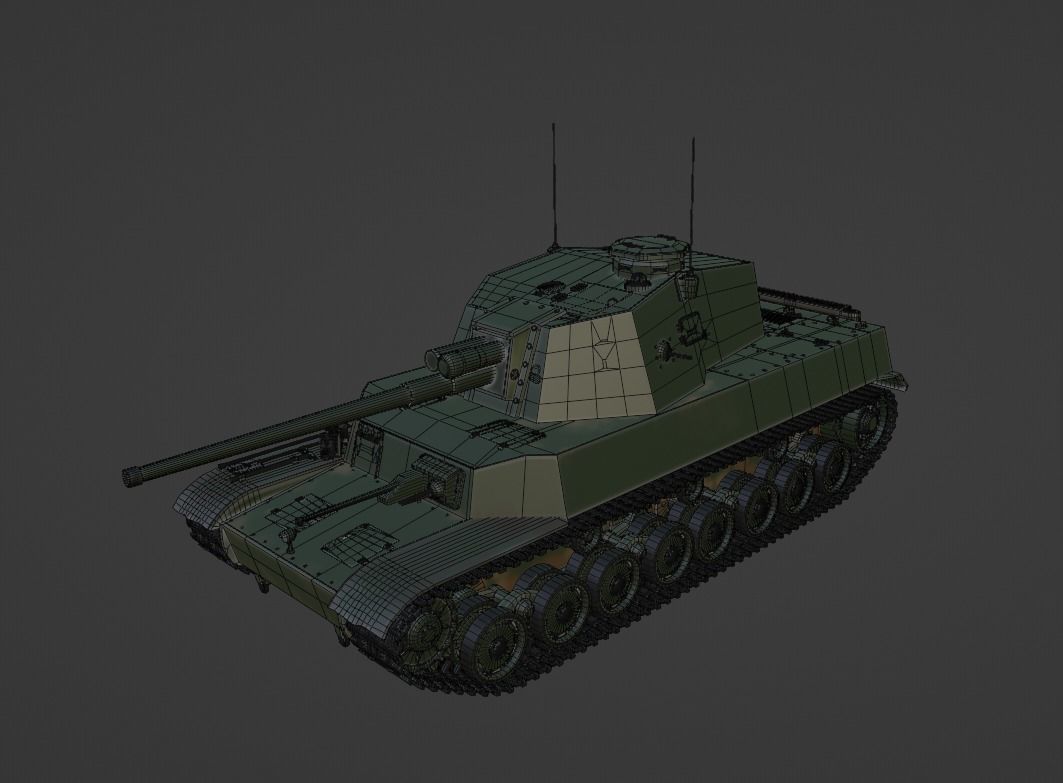 Type 5 Chi-Ri 2 japanese medium tank 3D model | CGTrader