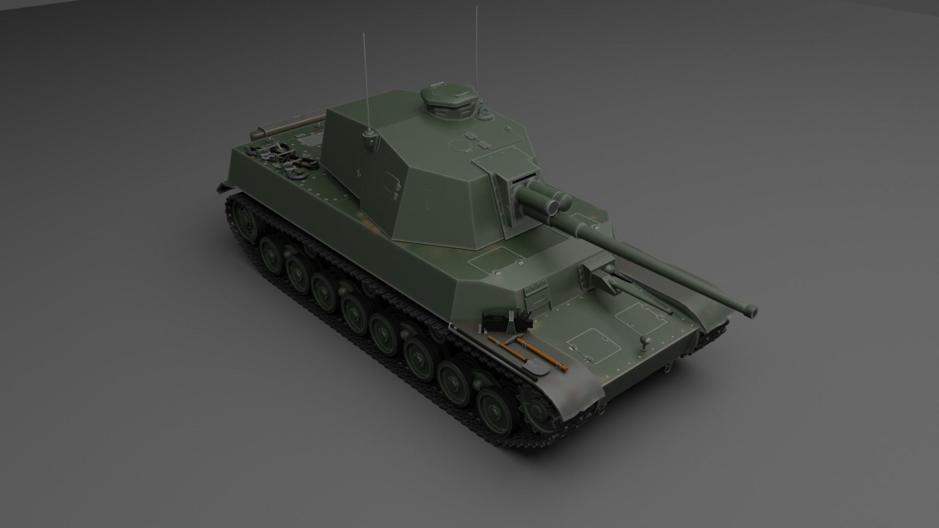 Type 5 Chi-Ri 2 japanese medium tank 3D model | CGTrader