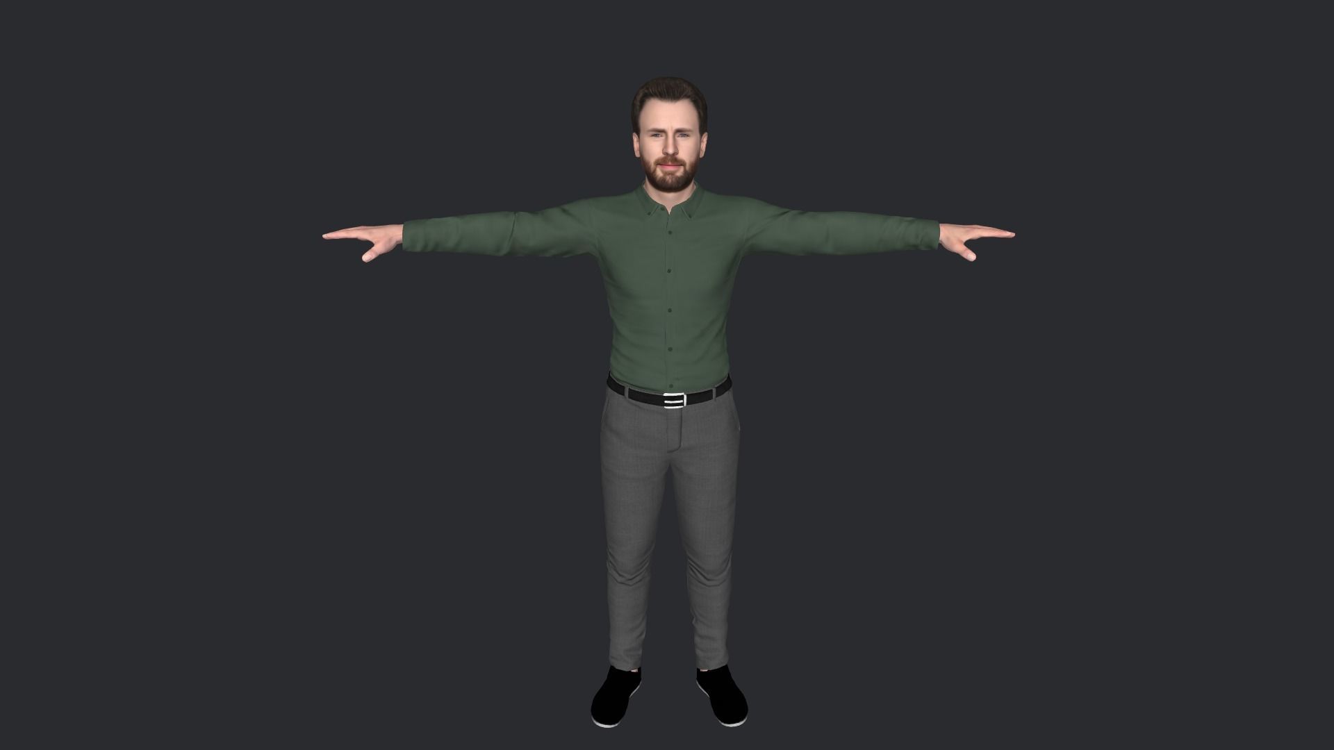 Chris Evans Hyper Realistic Full Body Fully Rigged 3D Character 3D model rigged | CGTrader