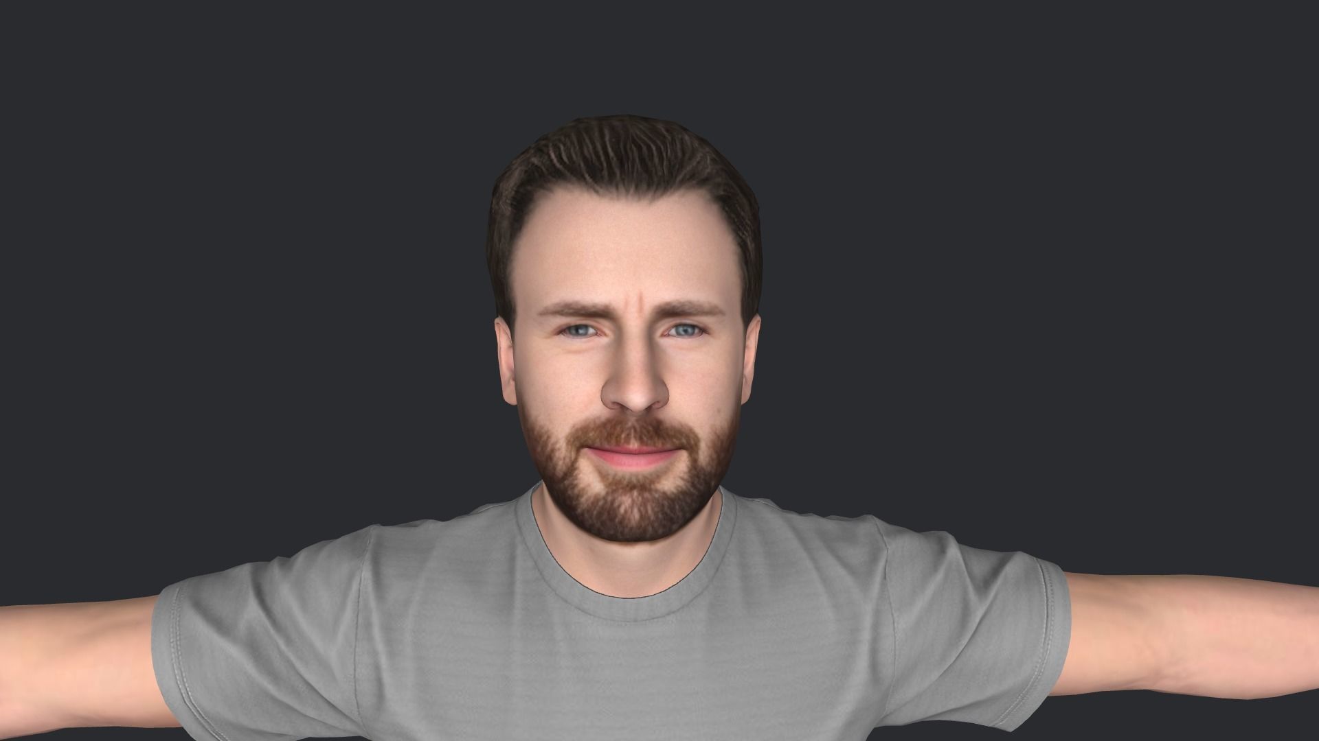 Chris Evans Hyper Realistic Full Body Fully Rigged 3D Character 3D model rigged | CGTrader