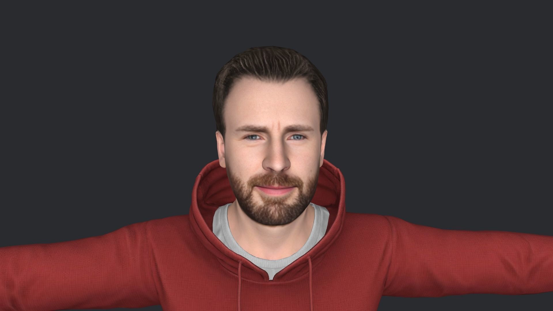 Chris Evans Hyper Realistic Full Body Fully Rigged 3D Character 3D model rigged | CGTrader