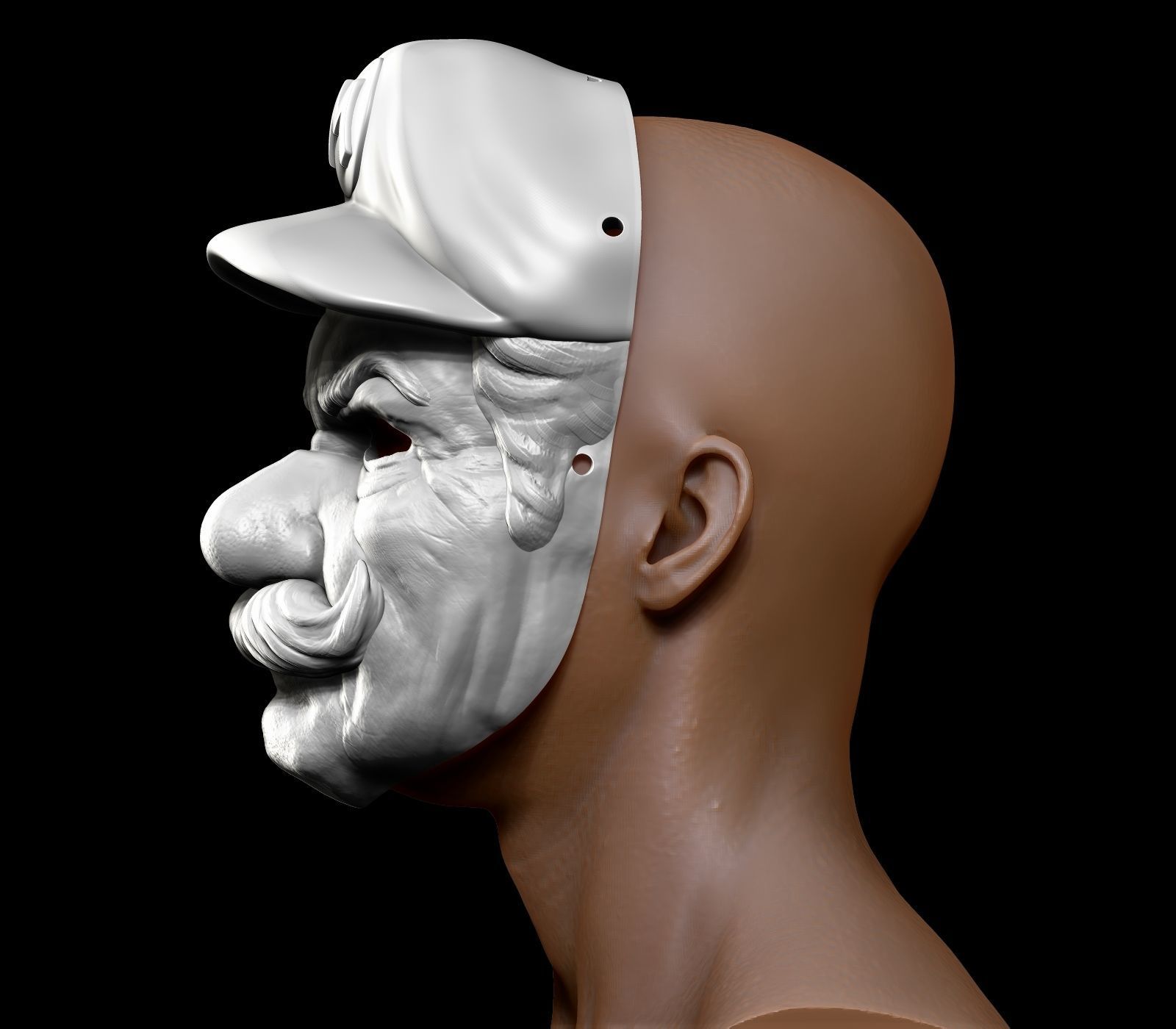 Super Mario Mask 3D model 3D printable | CGTrader