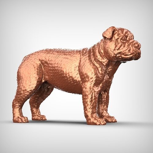 Bulldog Dog 3D Print Model Pose 03 3D model 3D printable | CGTrader