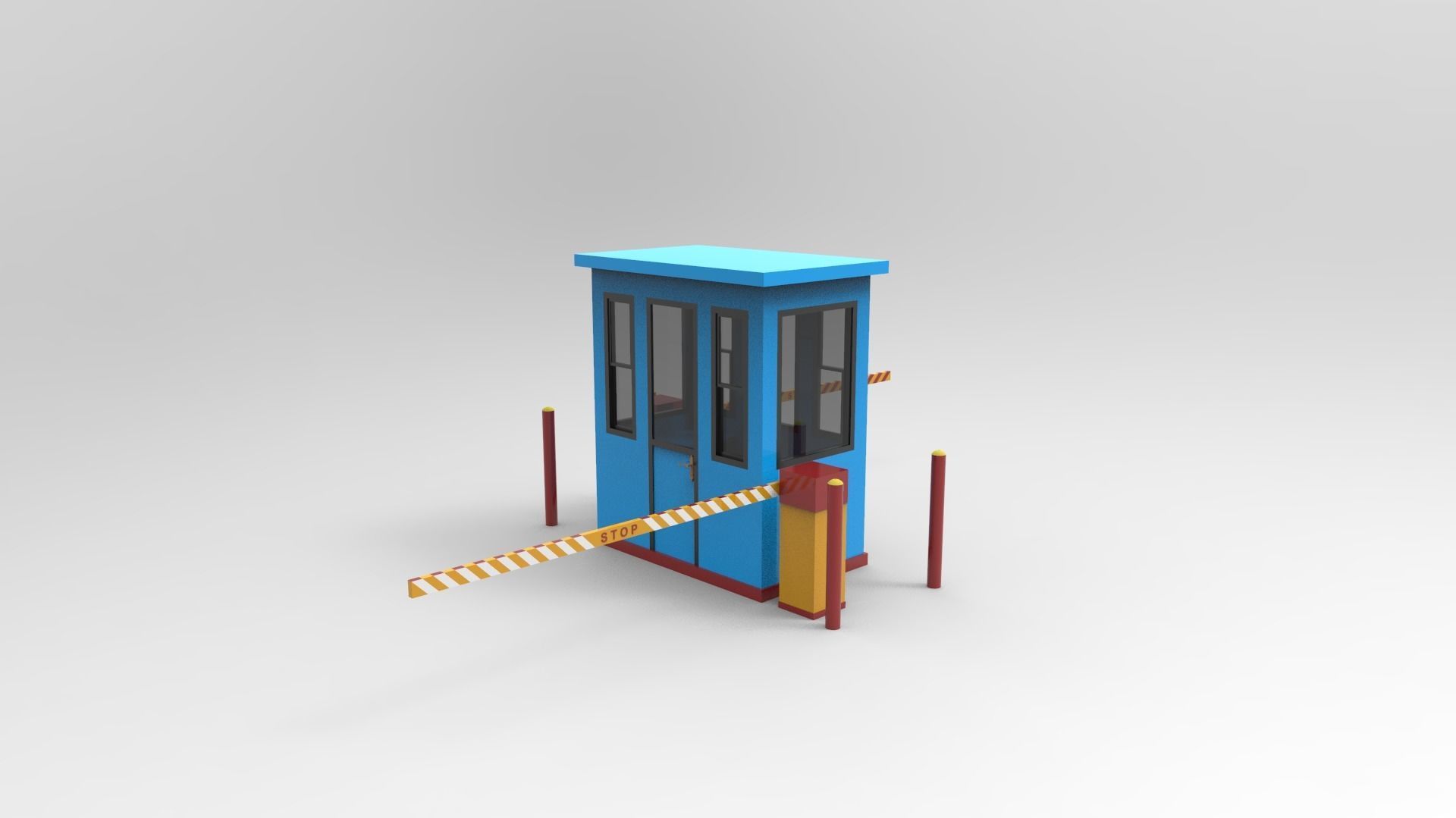 3D model Parking booths VR / AR / low-poly | CGTrader