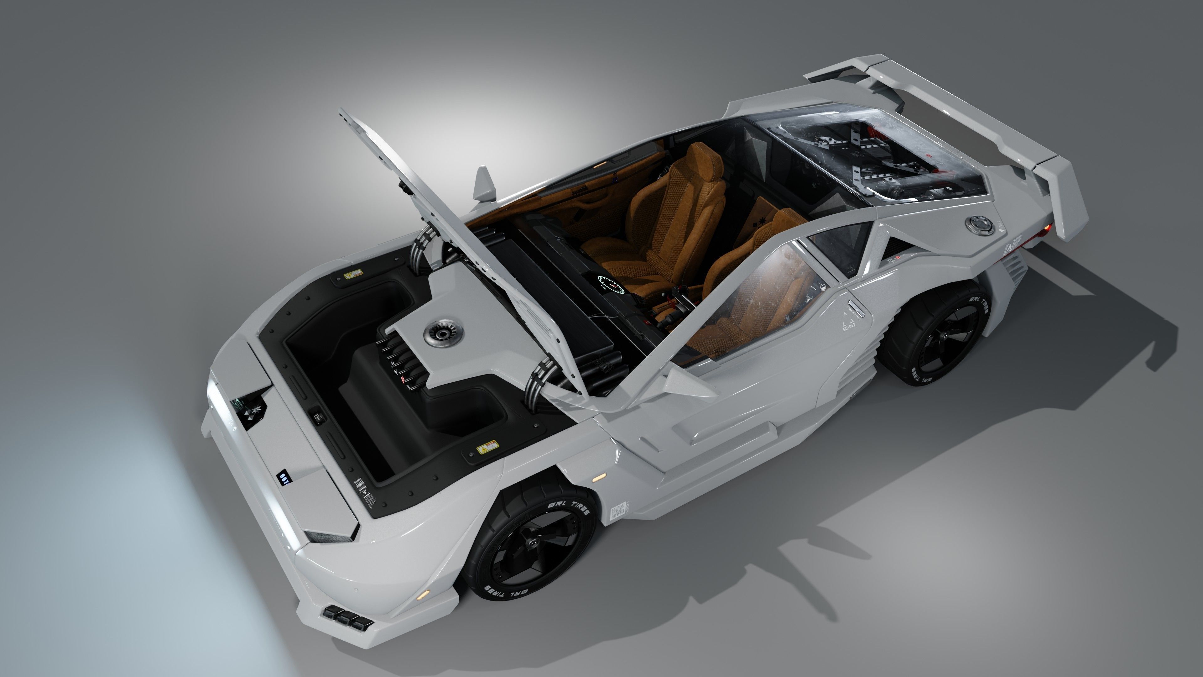 3D model Car Cyberpunk fake brand GRL SATTO VR / AR / low-poly | CGTrader