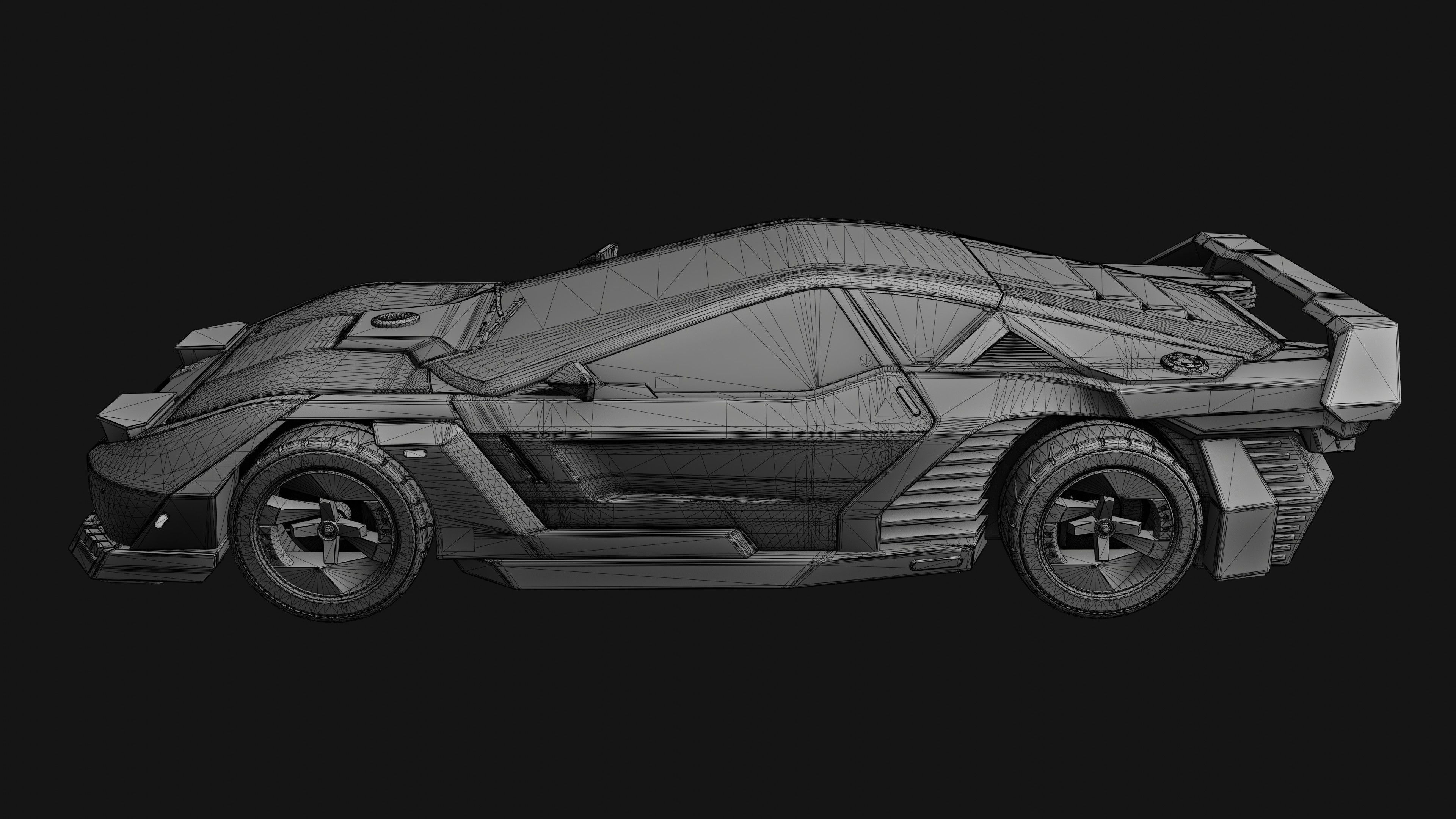 3D model Car Cyberpunk fake brand GRL SATTO VR / AR / low-poly | CGTrader