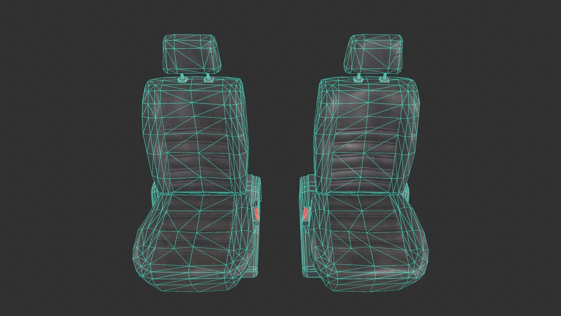 3D model Modular Car Seats Set VR / AR / low-poly | CGTrader