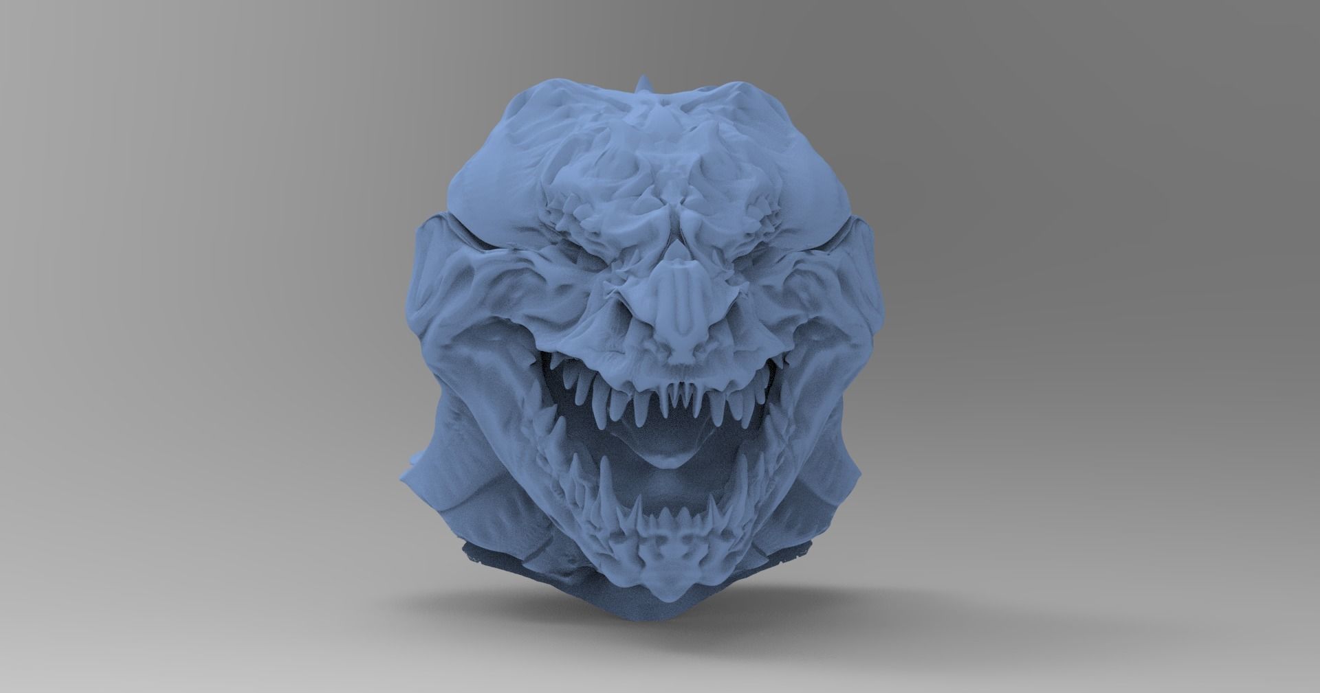 Horror monster head sculpt bust 1 3D model | CGTrader