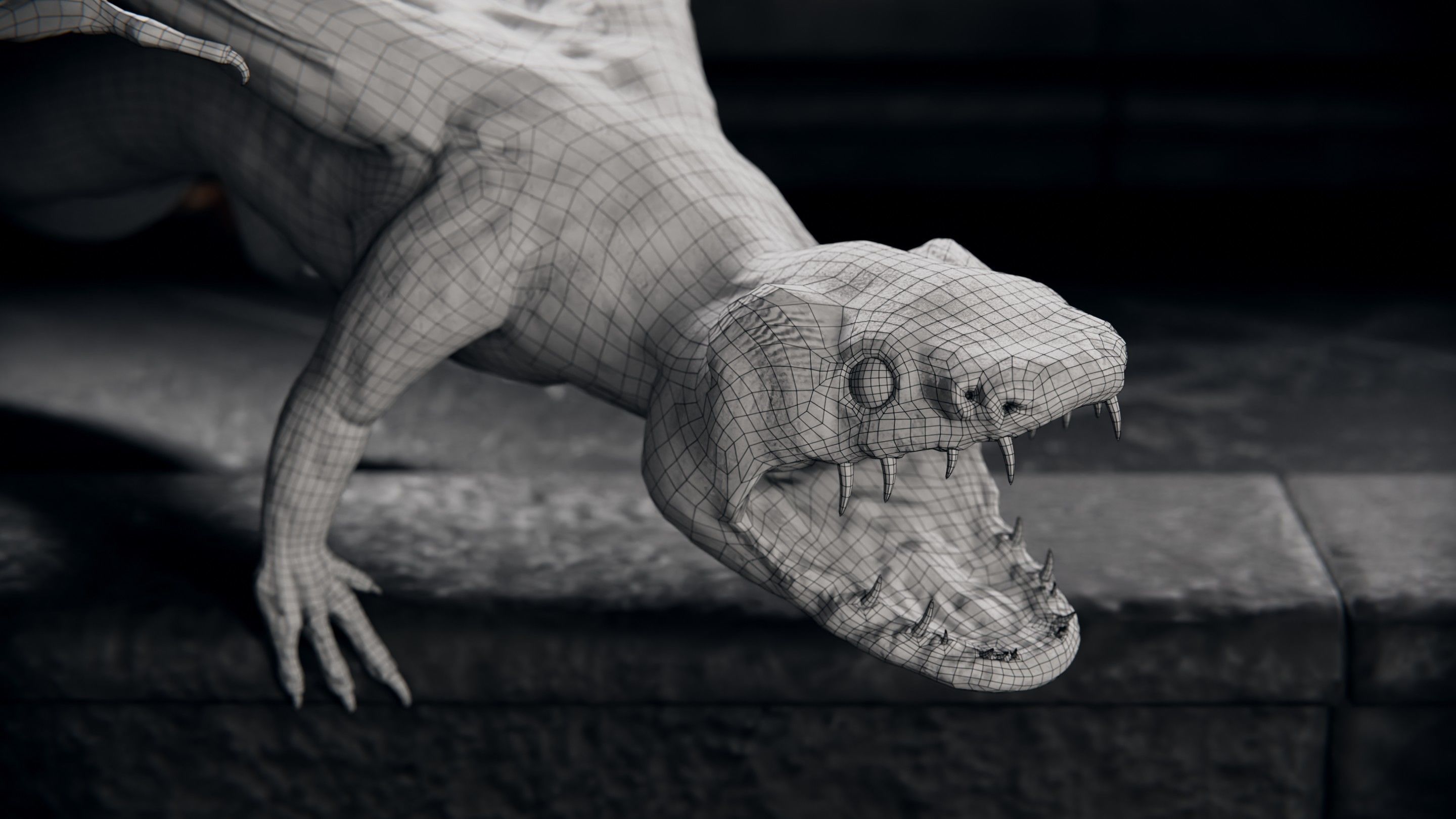 3D model dragon monster creature - the rasher VR / AR / low-poly | CGTrader