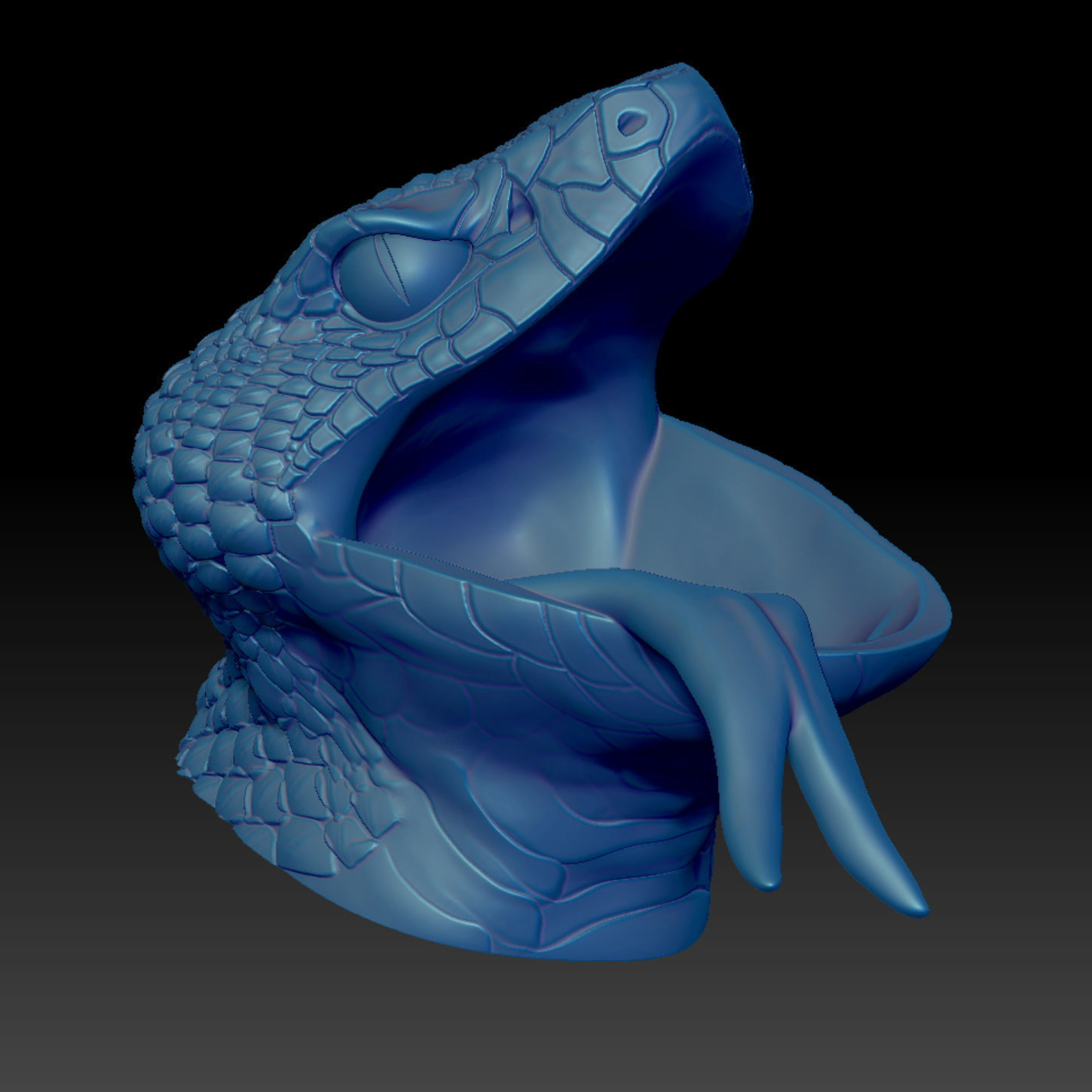 Snake Fantasy with Tongue STL 3D Printing Model Thread Eater 3D model ...