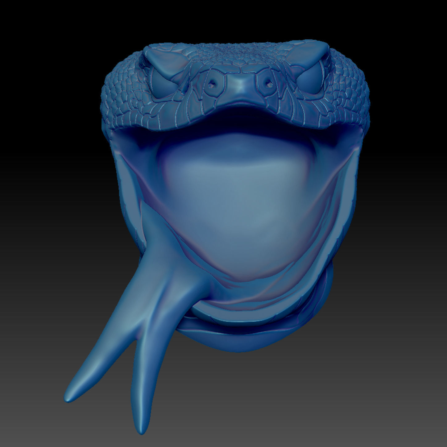 Snake Fantasy with Tongue STL 3D Printing Model Thread Eater 3D model ...