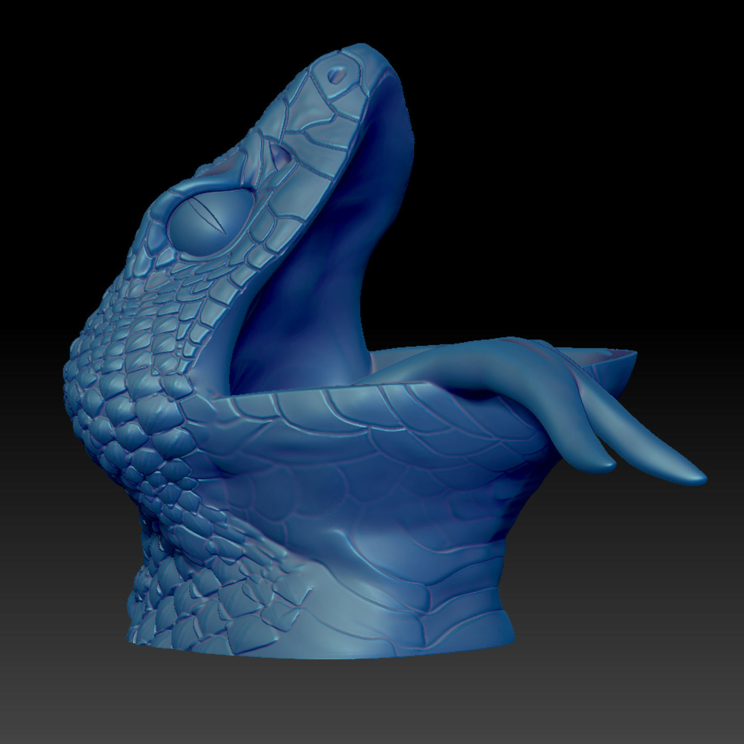 Snake Fantasy with Tongue STL 3D Printing Model Thread Eater 3D model ...