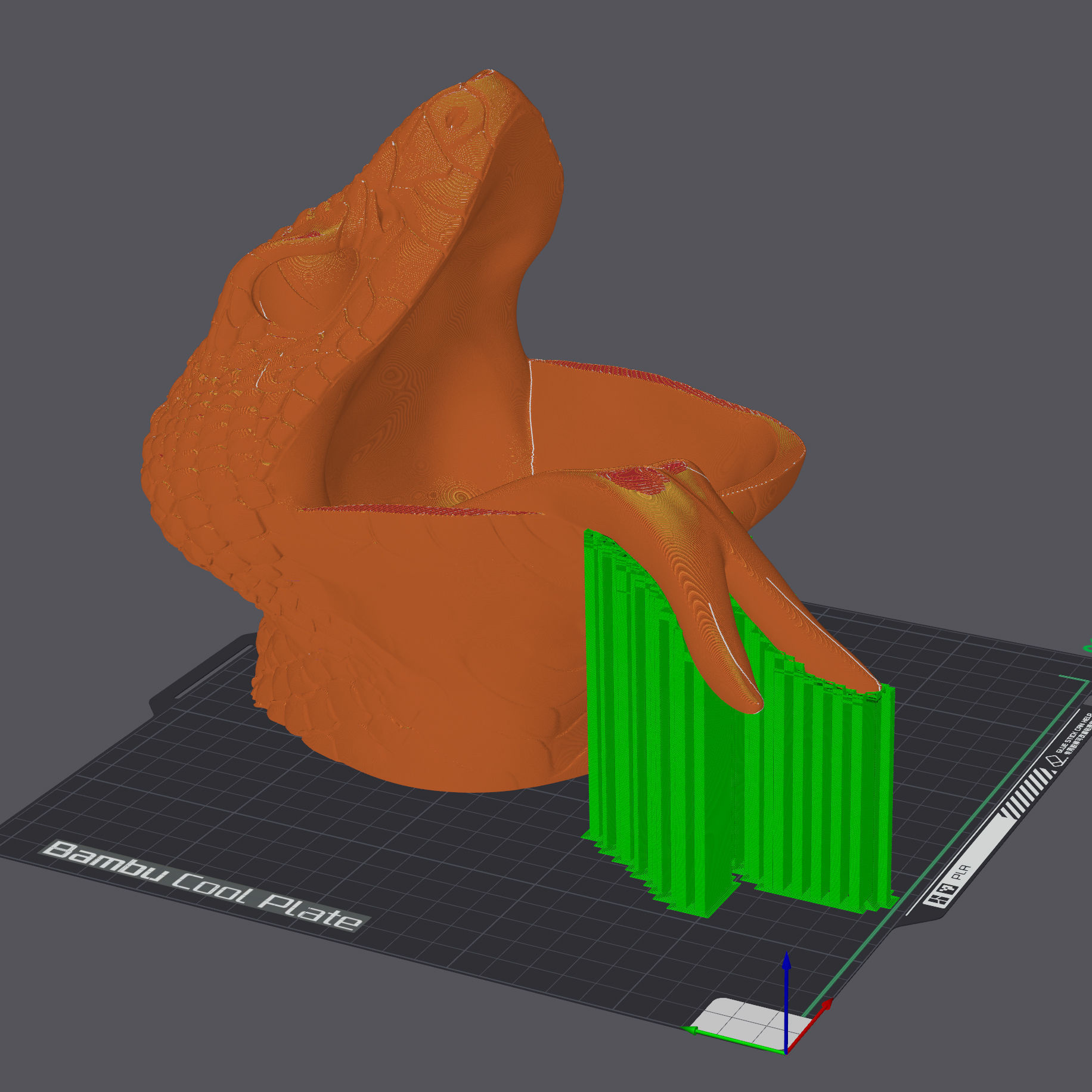 Snake Fantasy with Tongue STL 3D Printing Model Thread Eater 3D model ...