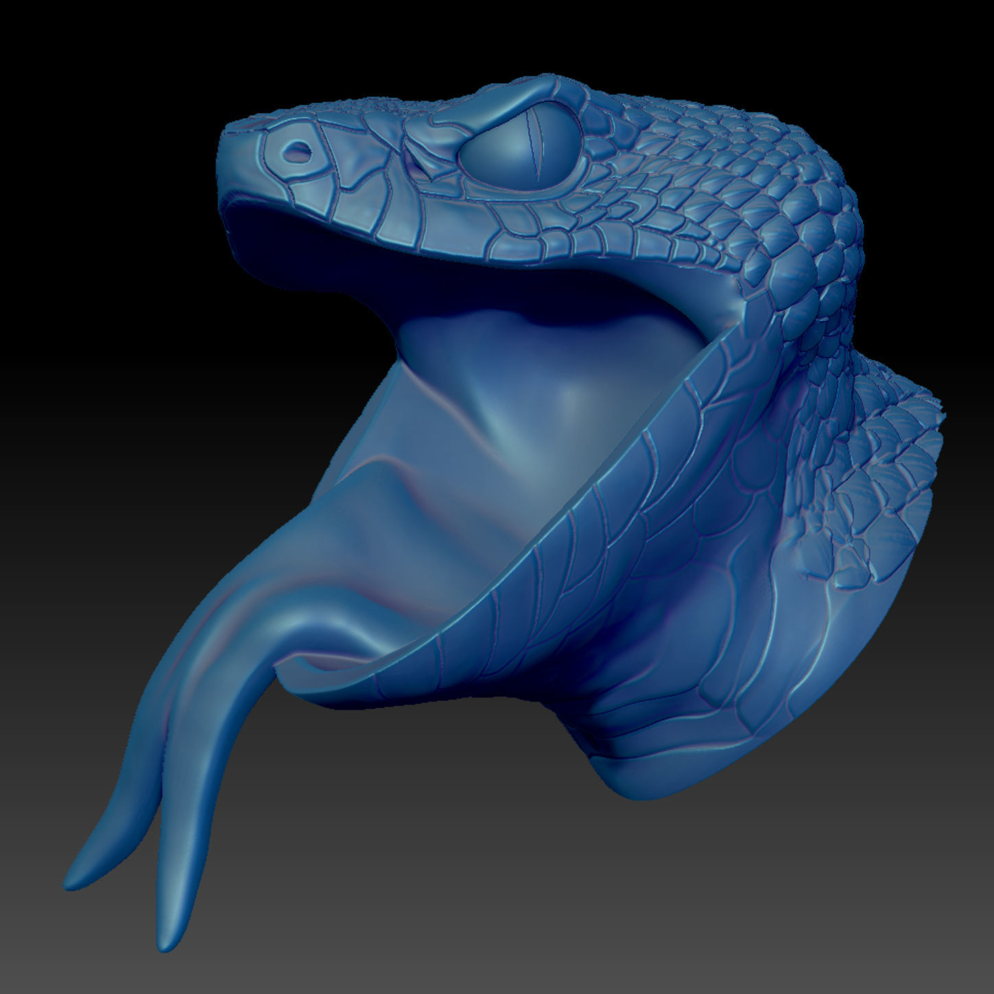 Snake Fantasy with Tongue STL 3D Printing Model Thread Eater 3D model ...