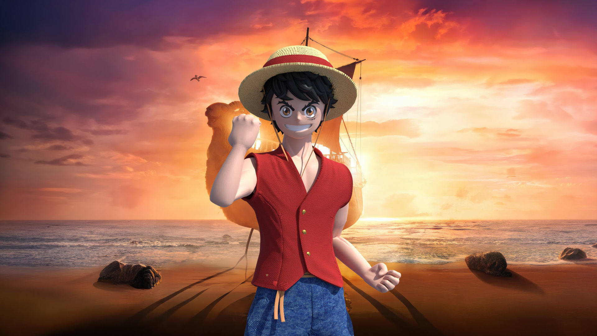 Luffy - One Piece Netflix Live Action 3D model rigged | CGTrader