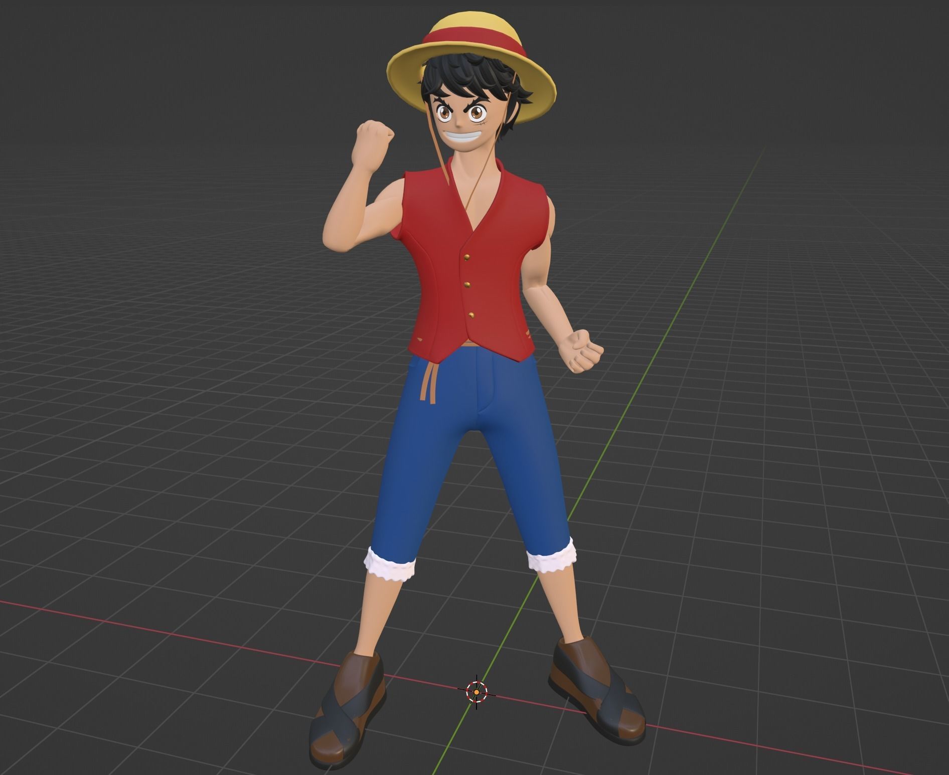 Luffy - One Piece Netflix Live Action 3D model rigged | CGTrader