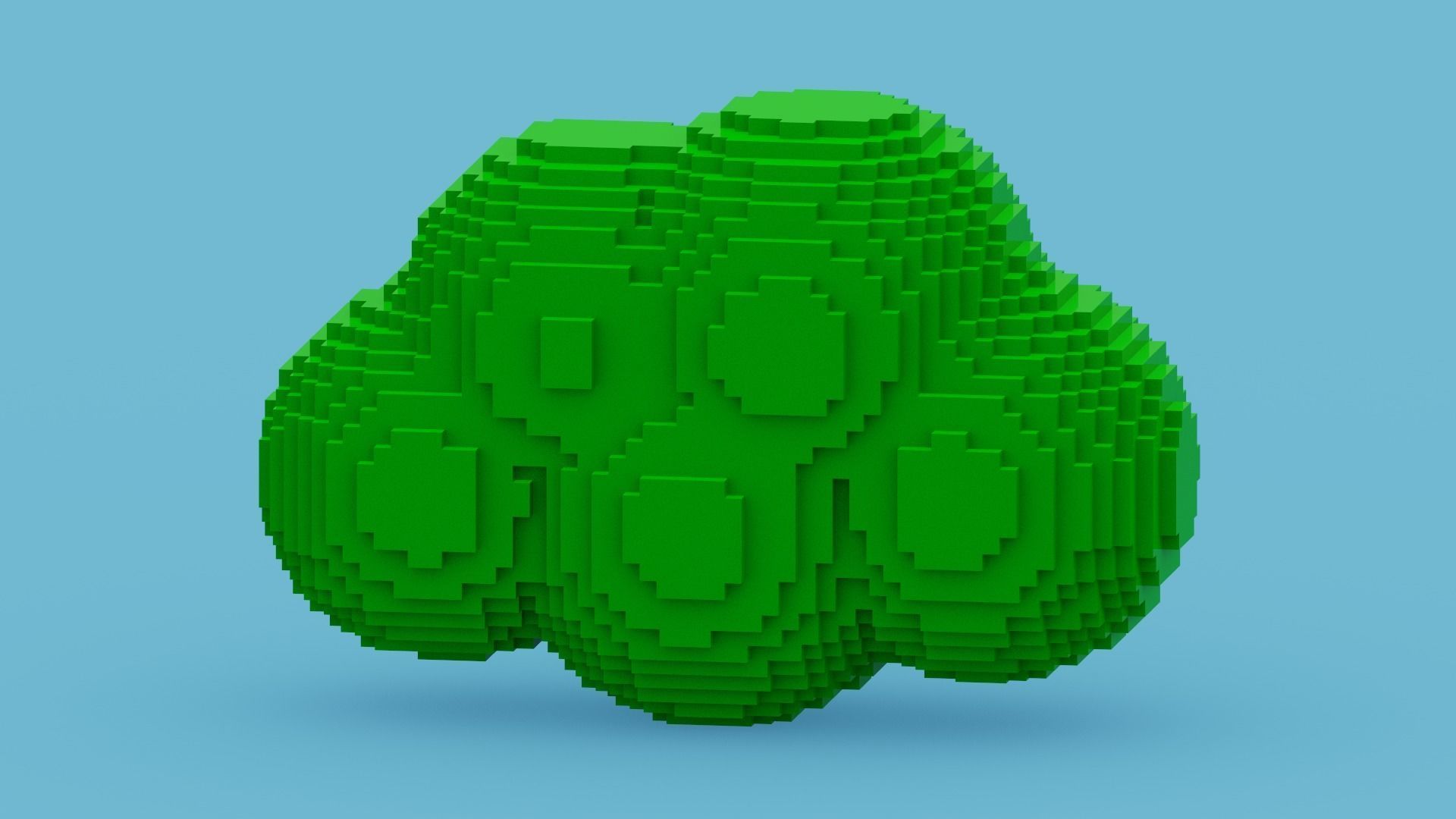 3D model Green Voxel Cloud VR / AR / low-poly | CGTrader