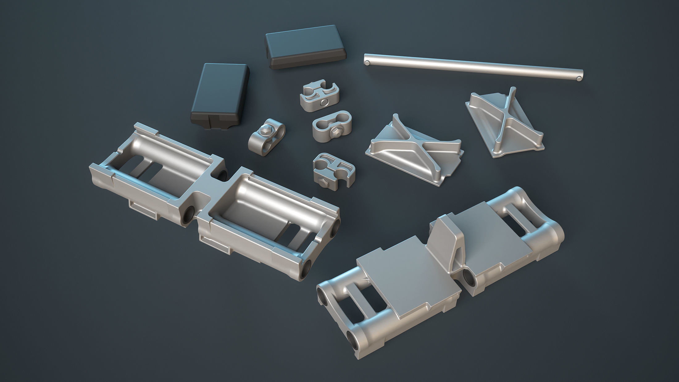 3D model Leopard 2 Tank Tracks D570FT VR / AR / low-poly | CGTrader