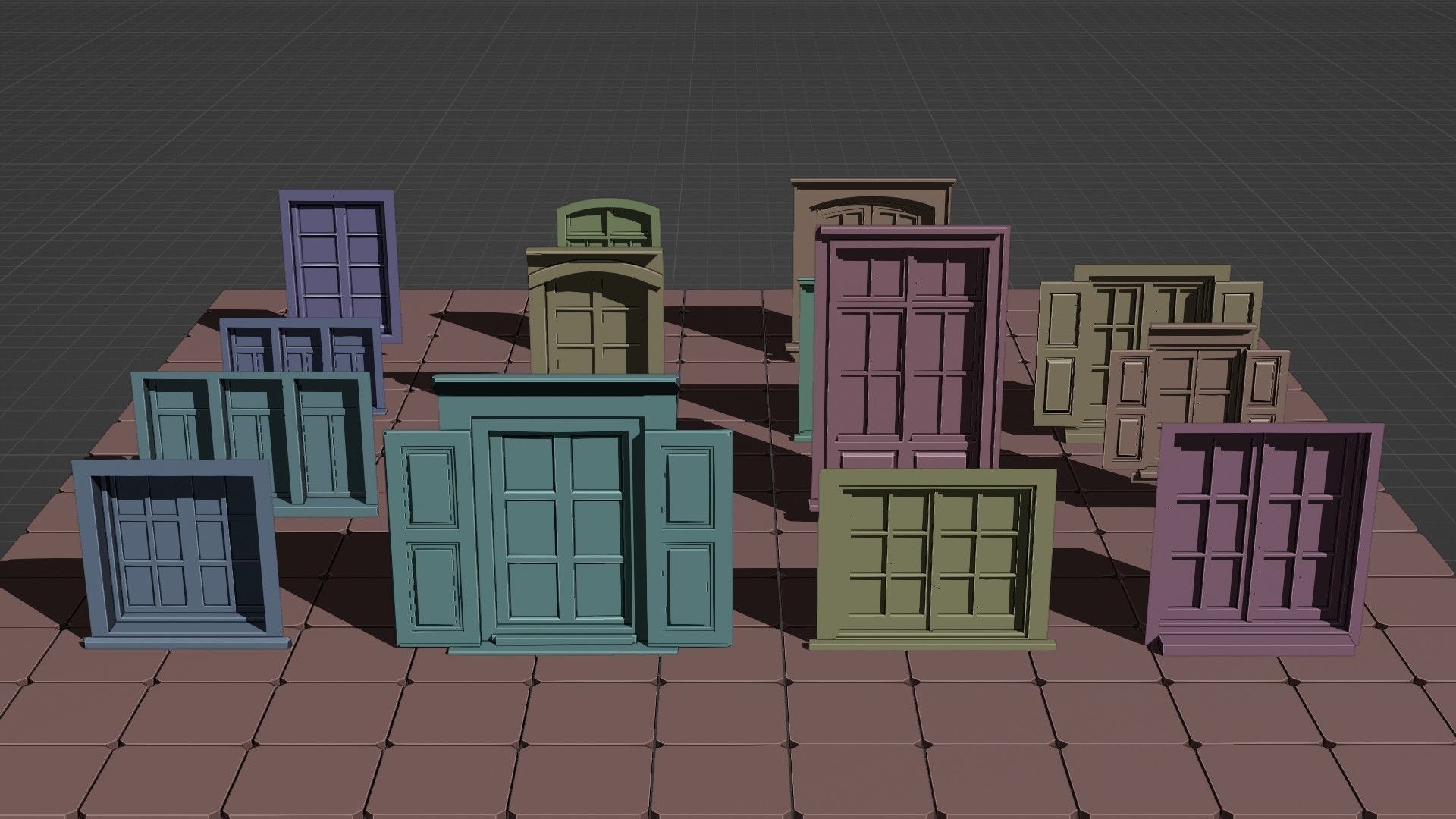 3D model Blender 3D Windows Set - Lowpoly Set VR / AR / low-poly | CGTrader
