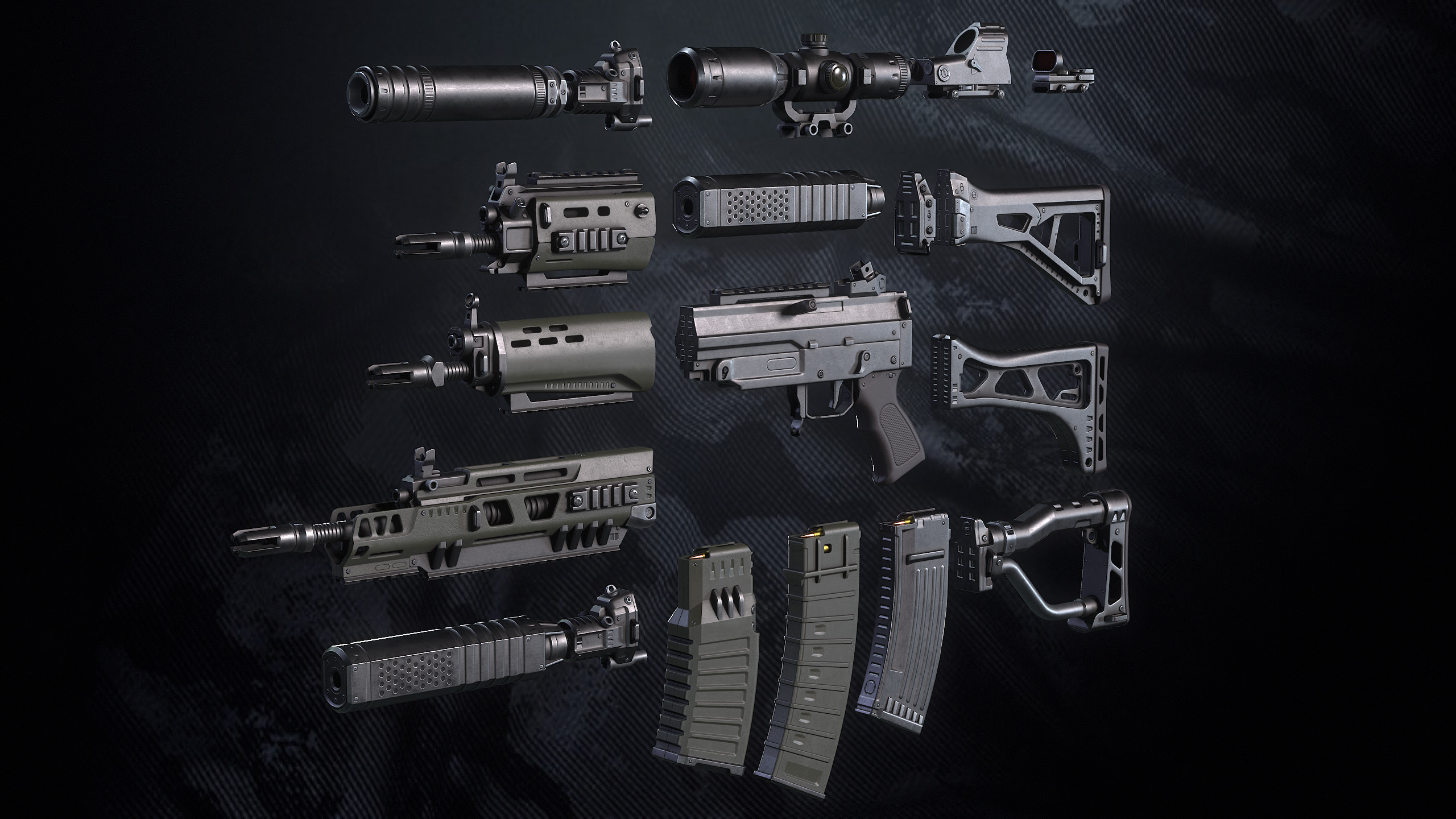 3D model Modular Weapon VR / AR / low-poly | CGTrader