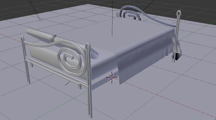 Single Bed 3D Model free VR / AR / low-poly 3D model | CGTrader