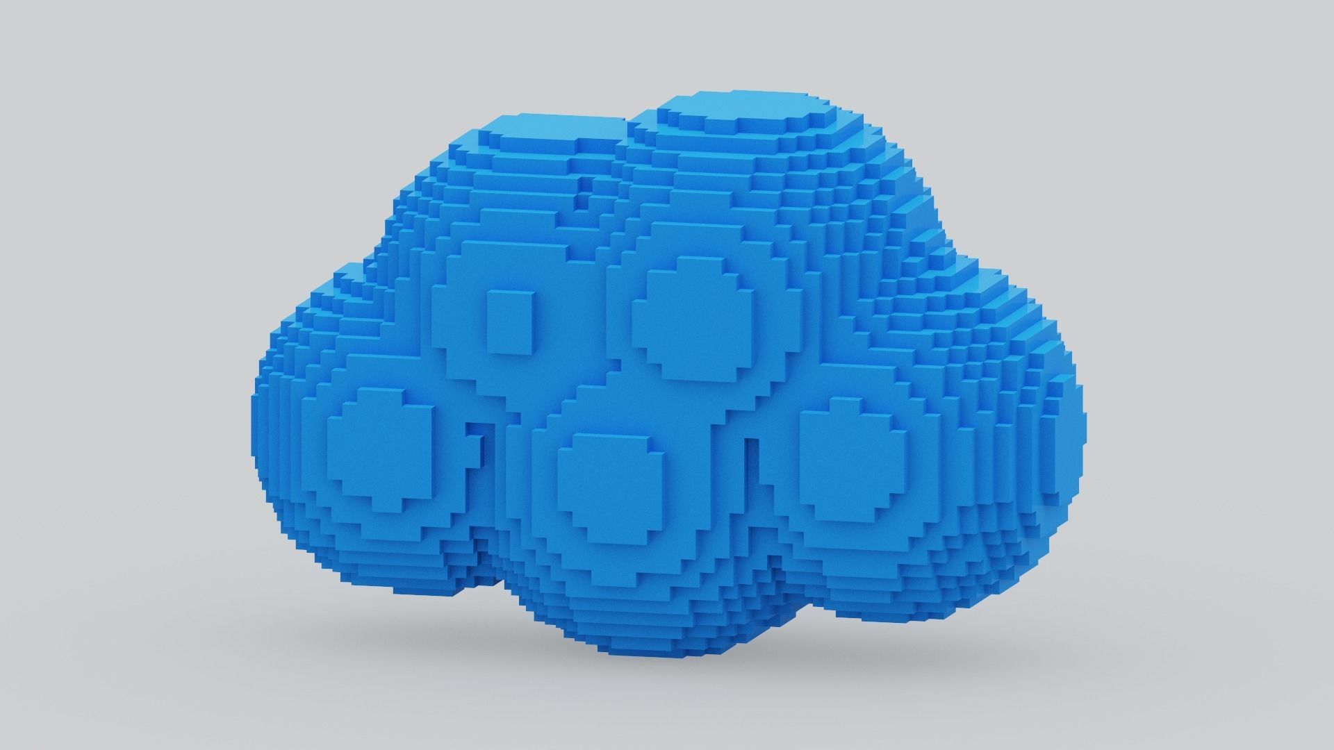 3D model Blue Voxel Cloud VR / AR / low-poly | CGTrader